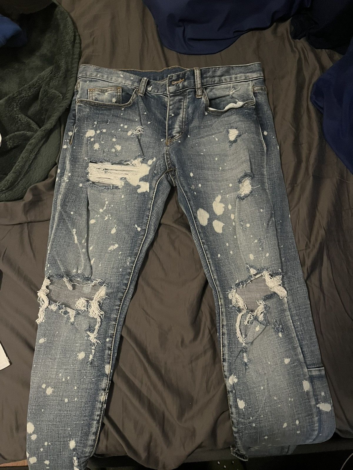 MNML MNML ripped denim | Grailed