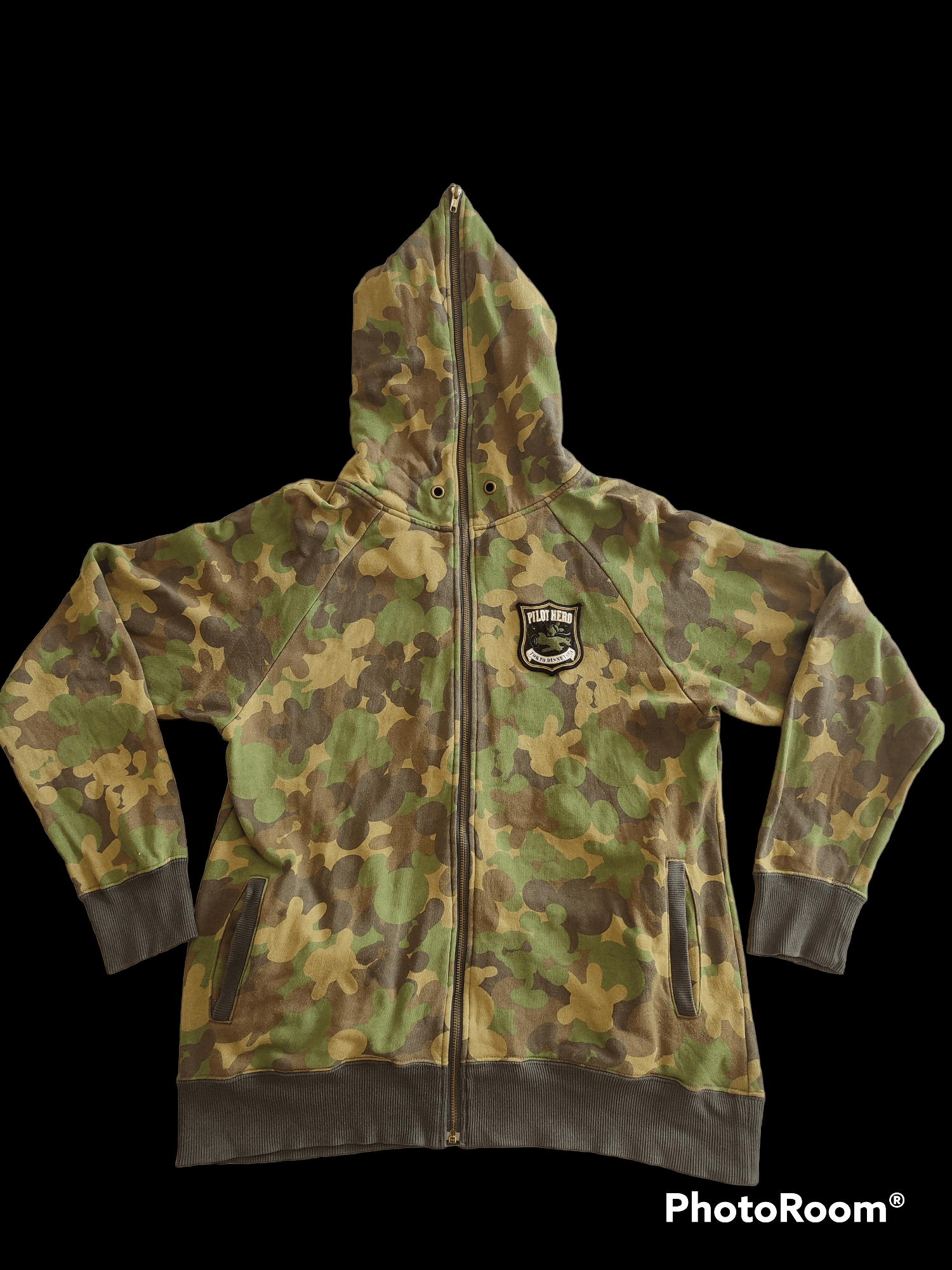 Vintage 🔥 VINTAGE Mickey Mouse Full Print Army Style Full Zip | Grailed