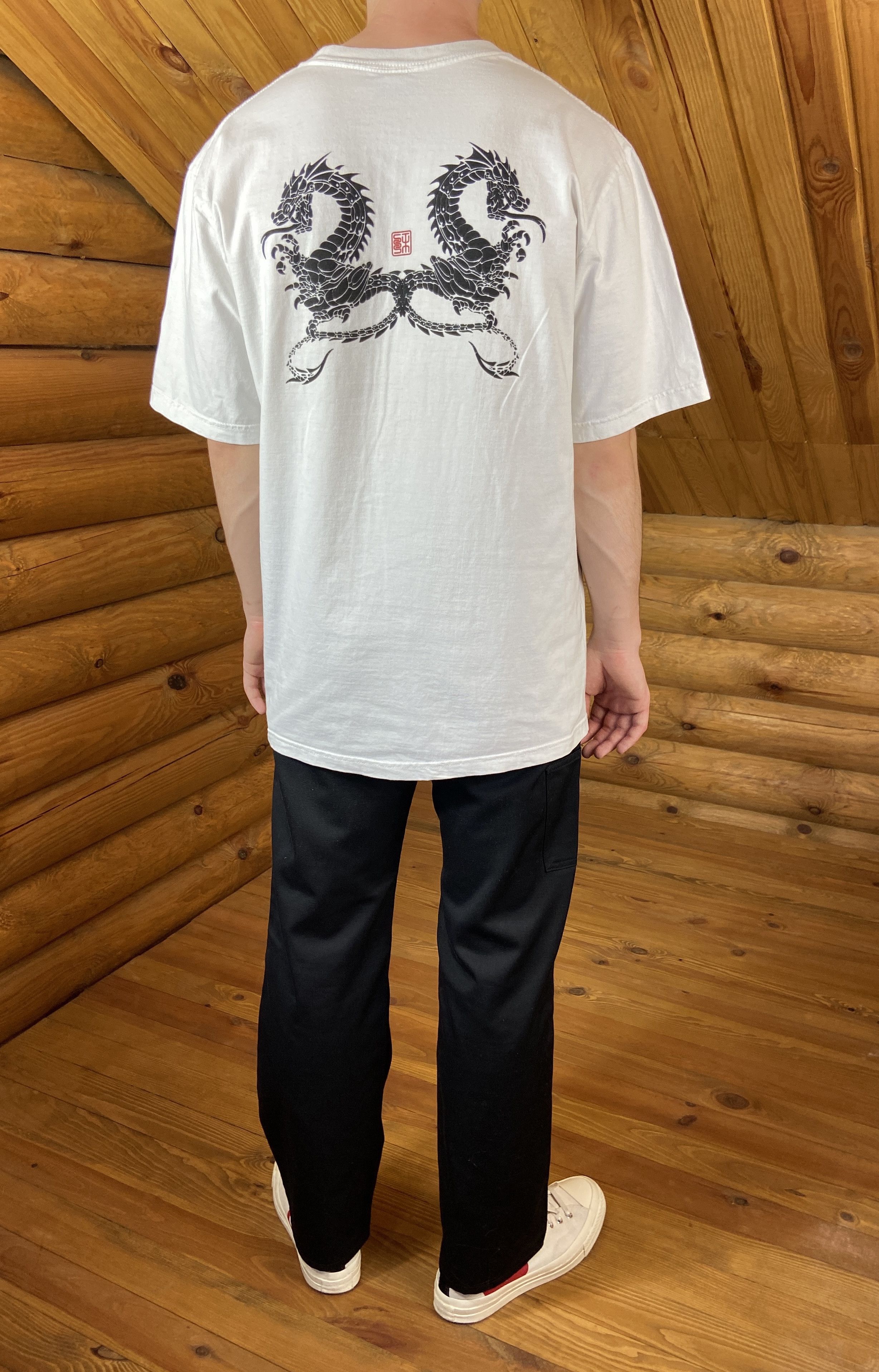 Streetwear × Stussy Vintage rare Stussy Dragon Pattern t-shirt | Grailed