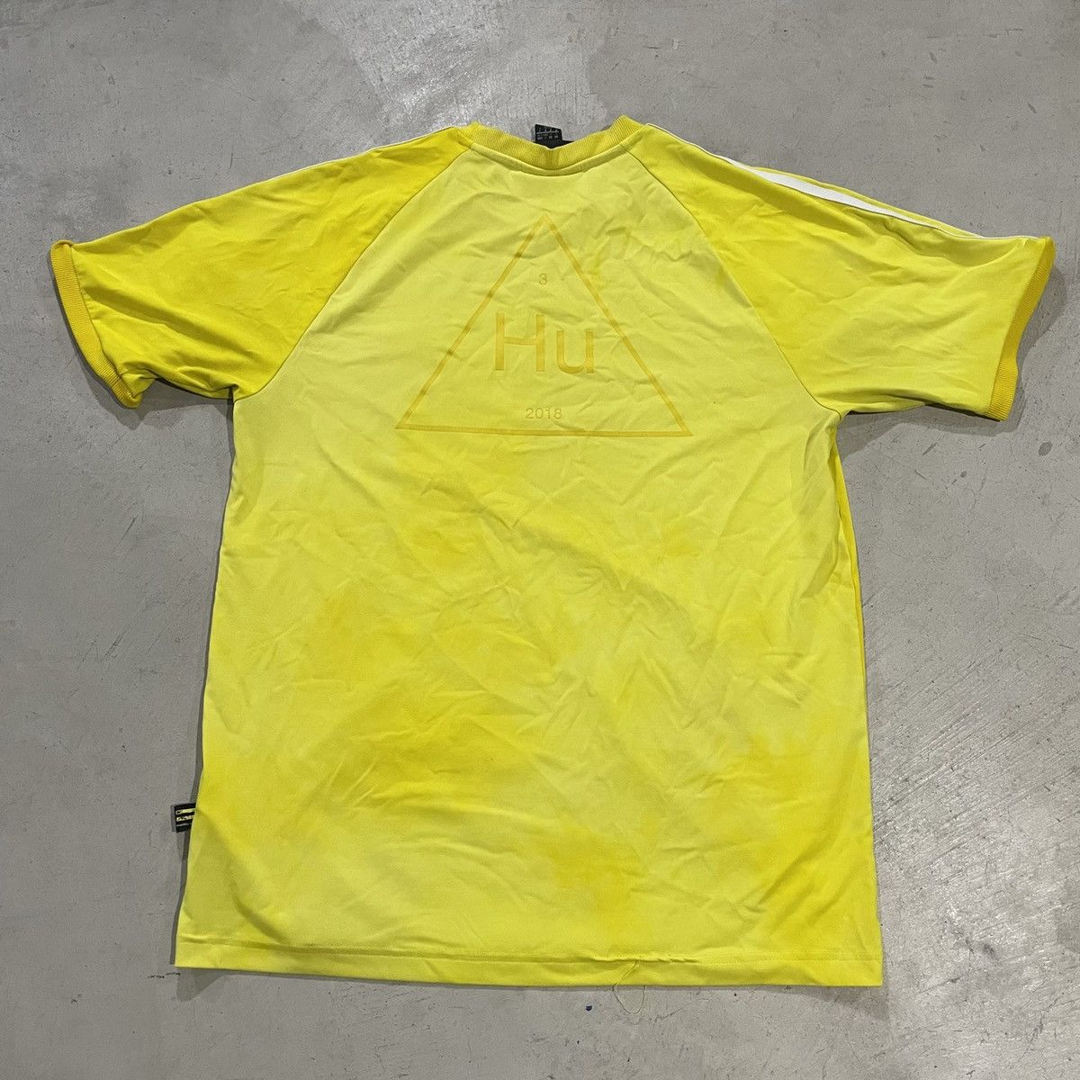 Pharrell Pharrell Williams Adidas yellow soccer jersey kit | Grailed