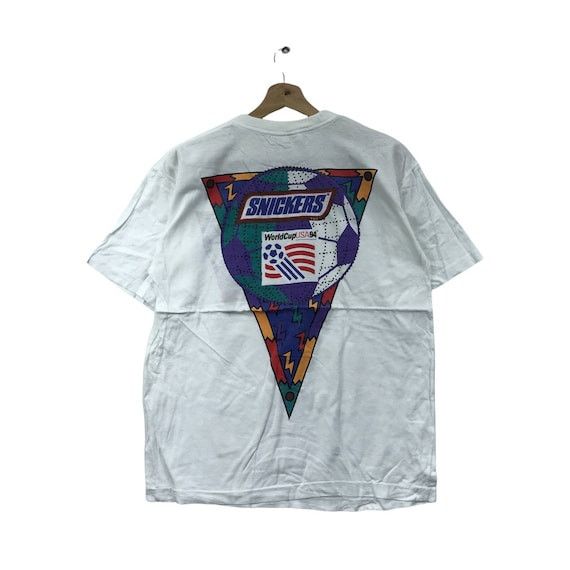 Fifa World Cup × Vintage Vtg 1994 Snickers WORLD CUP USA Fifa Tee Shirt ...