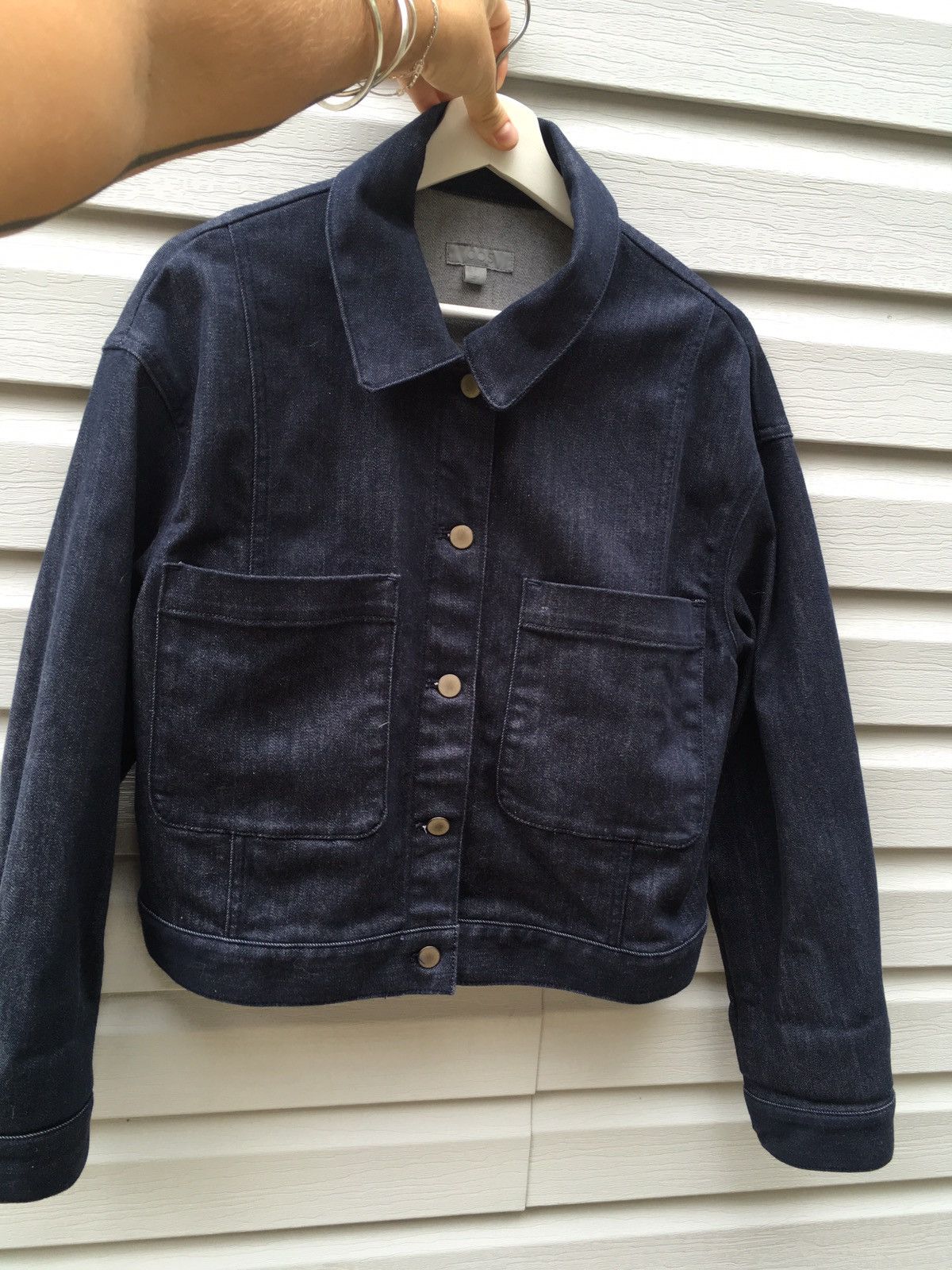 Cos Cropped Stretch Denim Jacket | Grailed