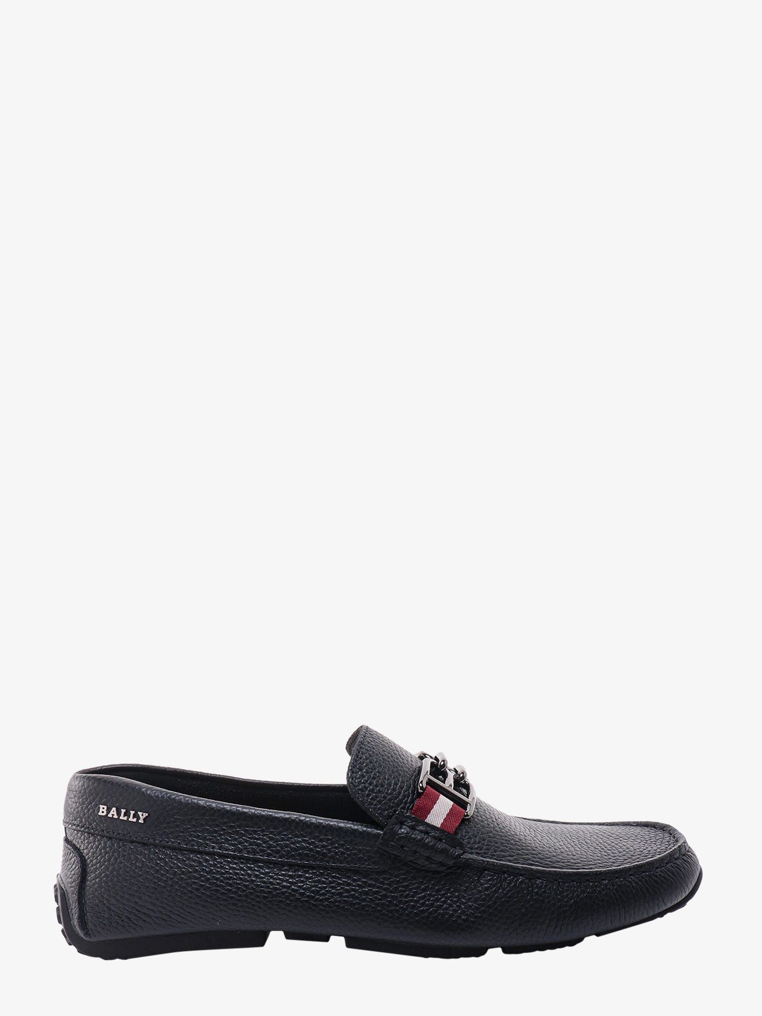 Bally MAN Leather loafer with frontal monogram | Grailed