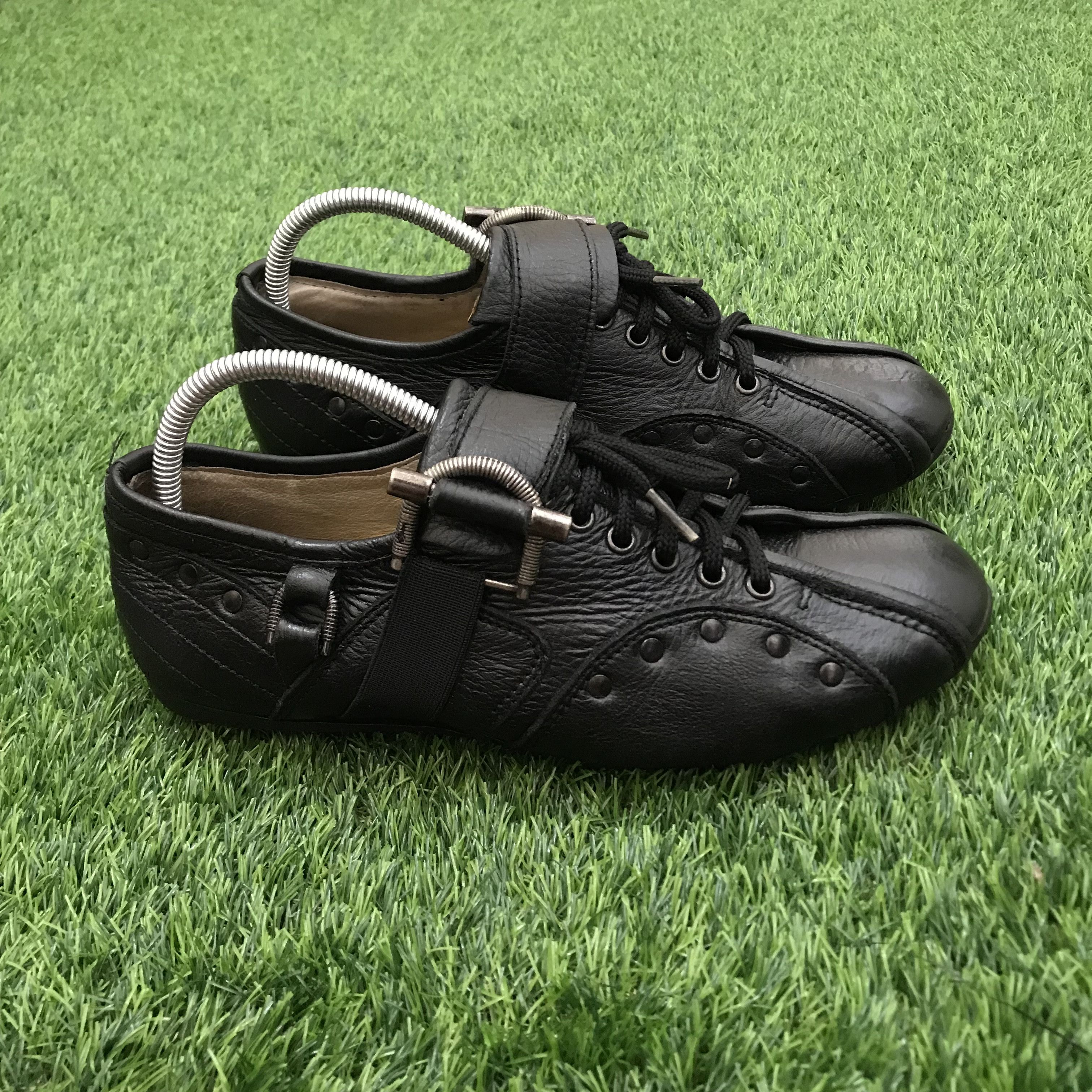 Designer × Vintage Vintage G&F Zapatos Monk Strap Slip On Black Leather ...