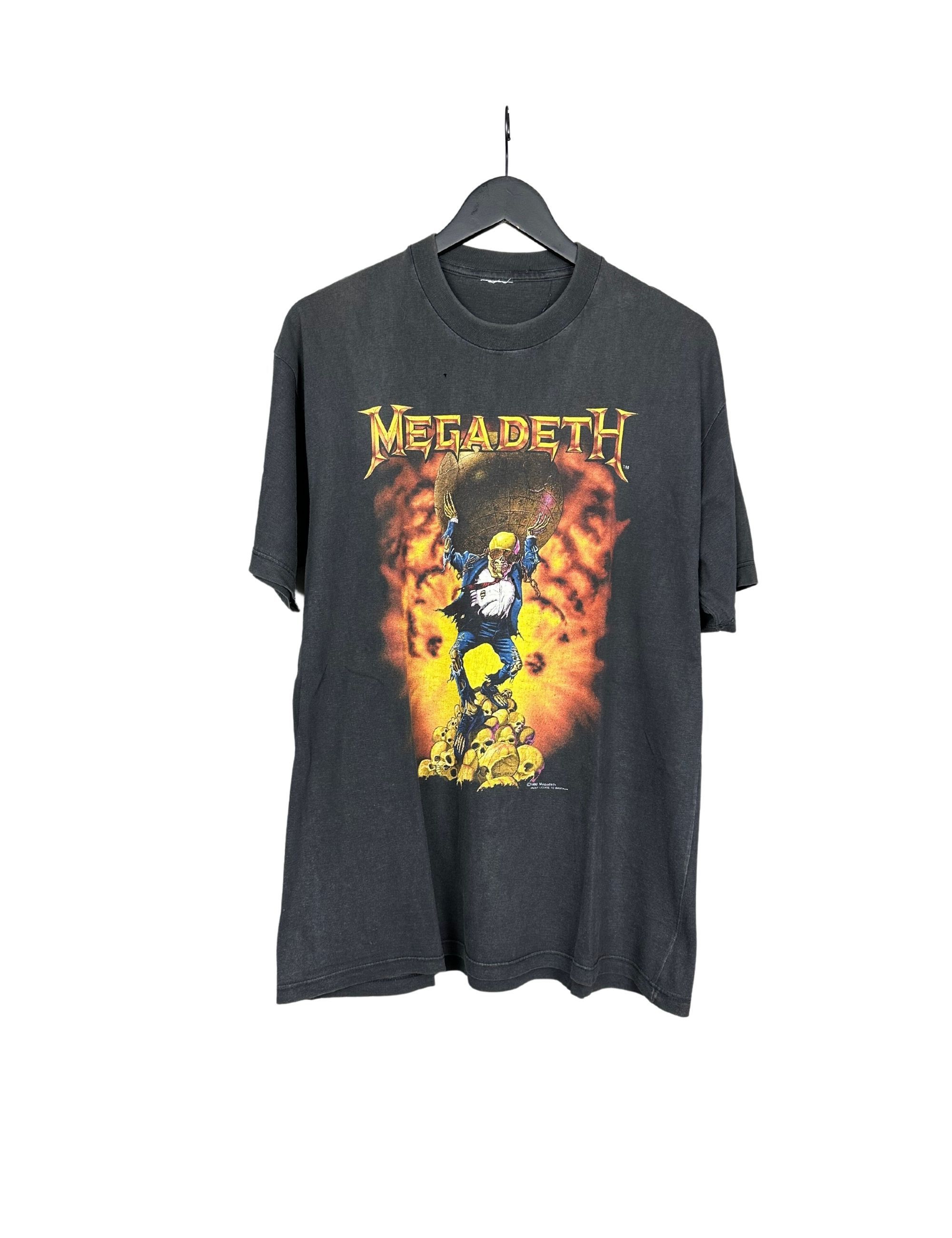Vintage MEGADETH 1990 Vic Rattlehead Vintage T-Shirt | Grailed