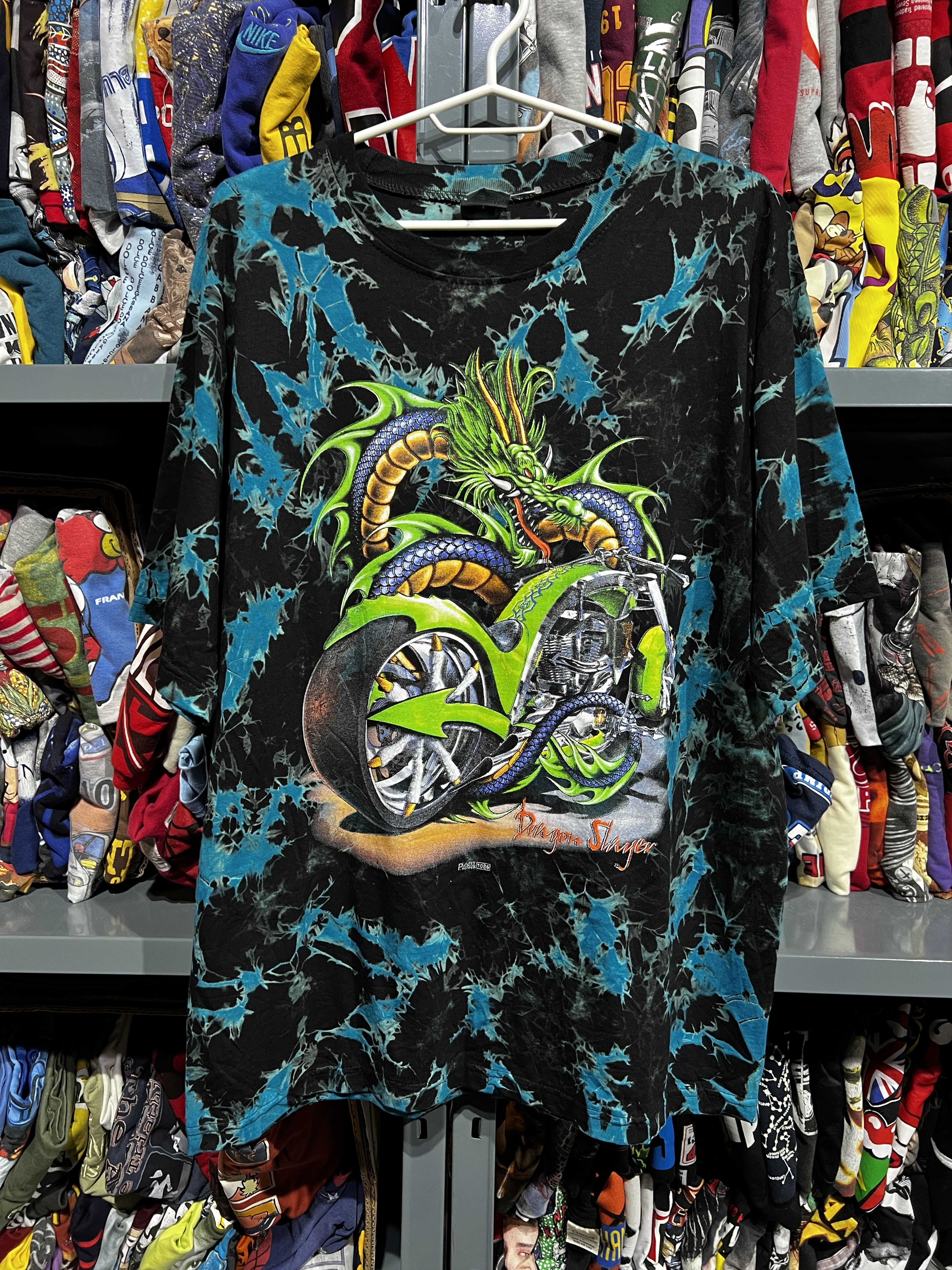 Vintage 2000’s Dragon Slayer Motorcycle Biker Tee Shirt X Ray | Grailed