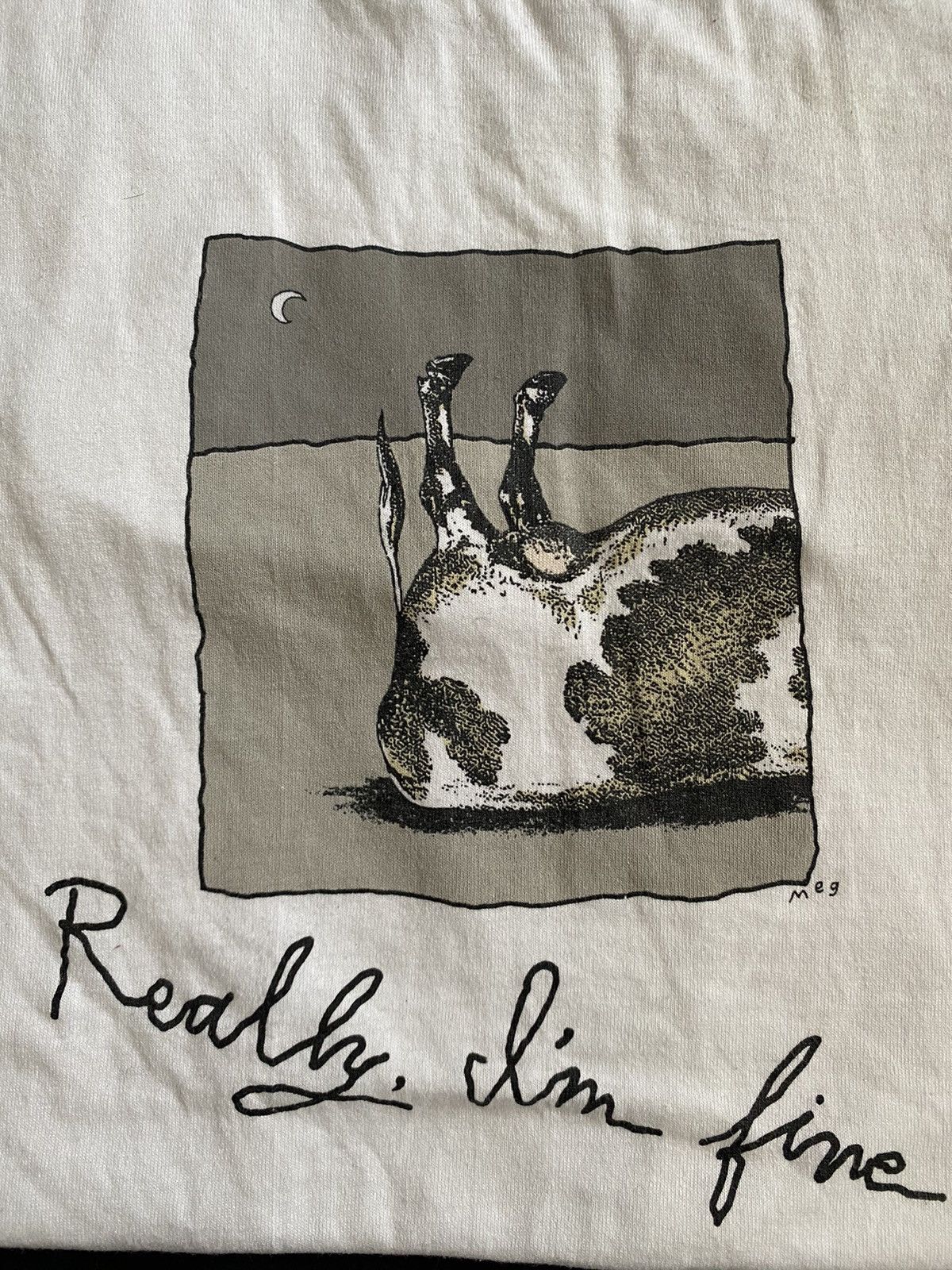 Vintage Vintage Really I’m Fine Cow T Shirt | Grailed