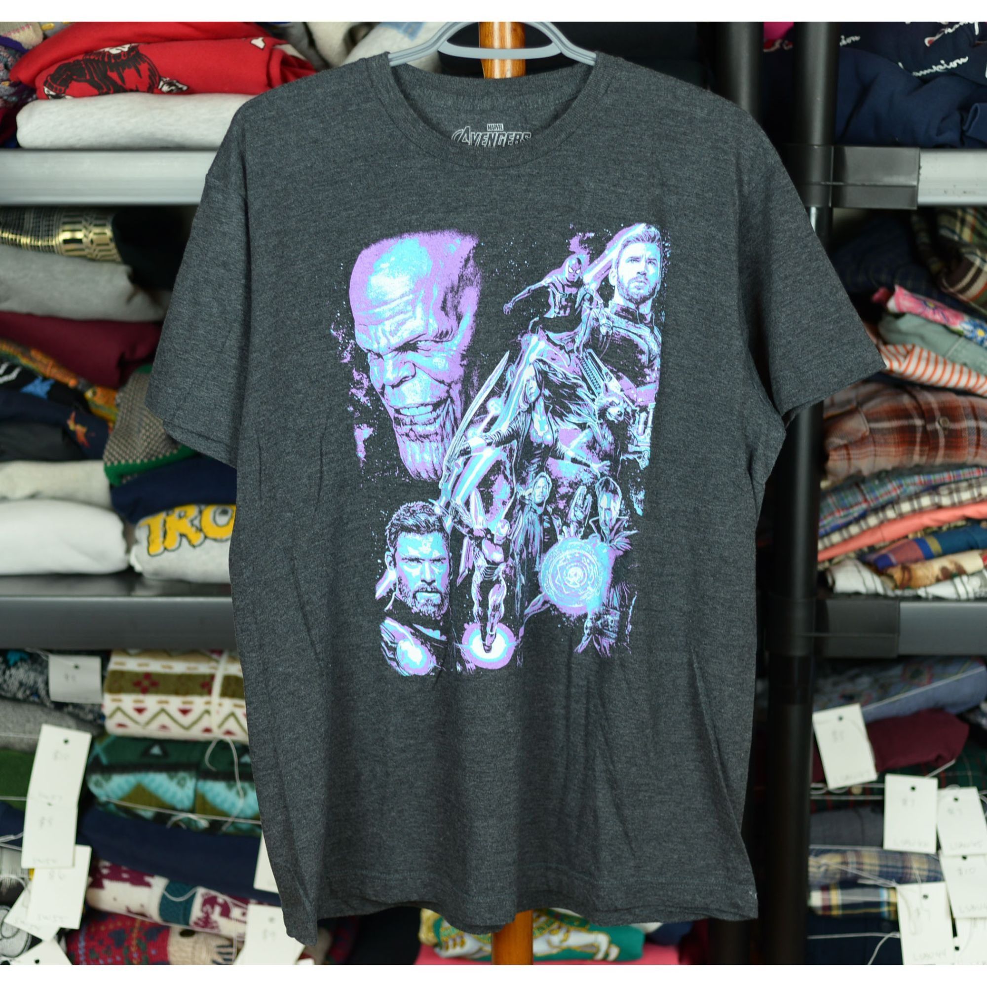 Marvel Comics × Tee Shirt Marvel Avengers Infinity War Men's Large ...