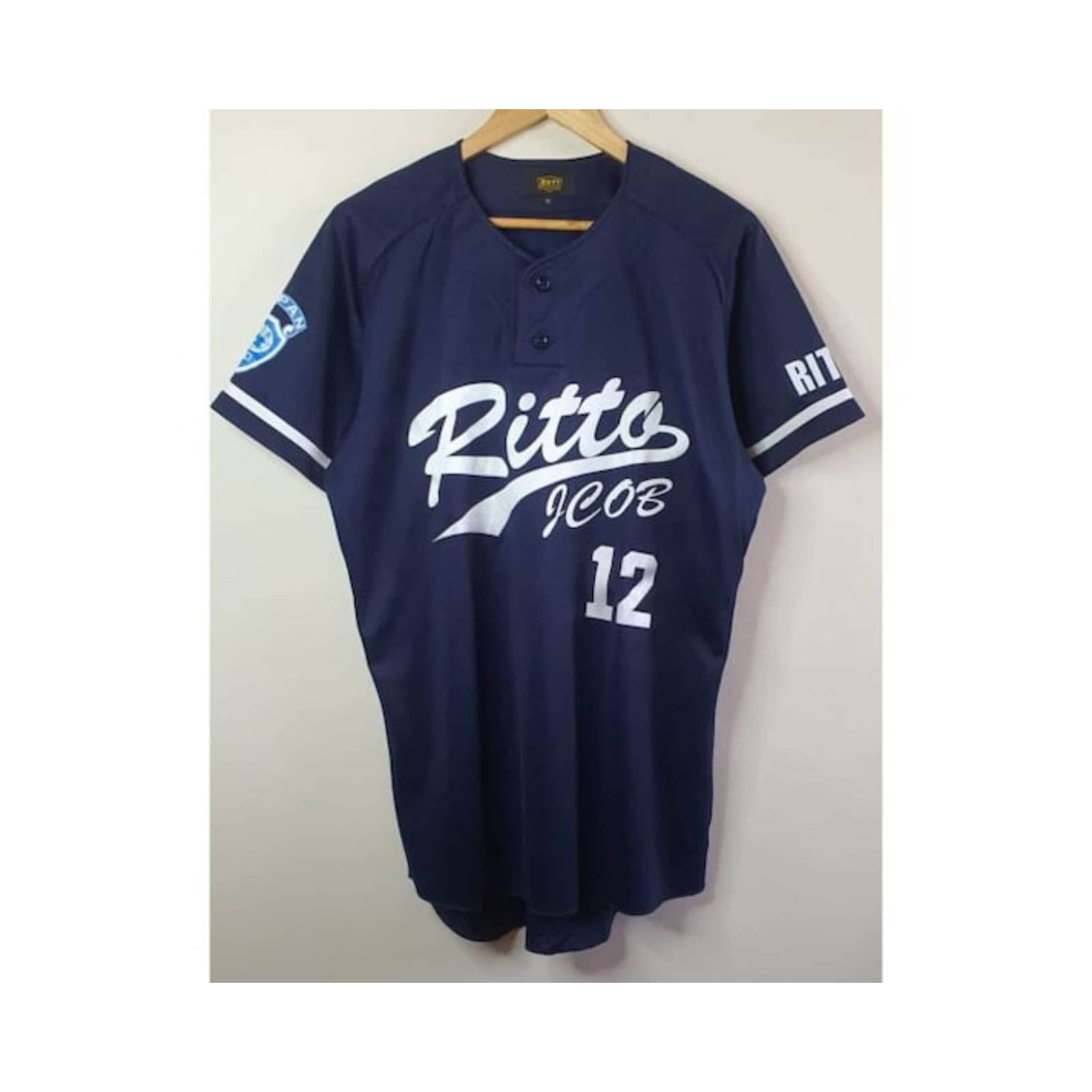 Vintage Ritto Blue Baseball Jersey Zett 12 L Size Jersey Boys | Grailed