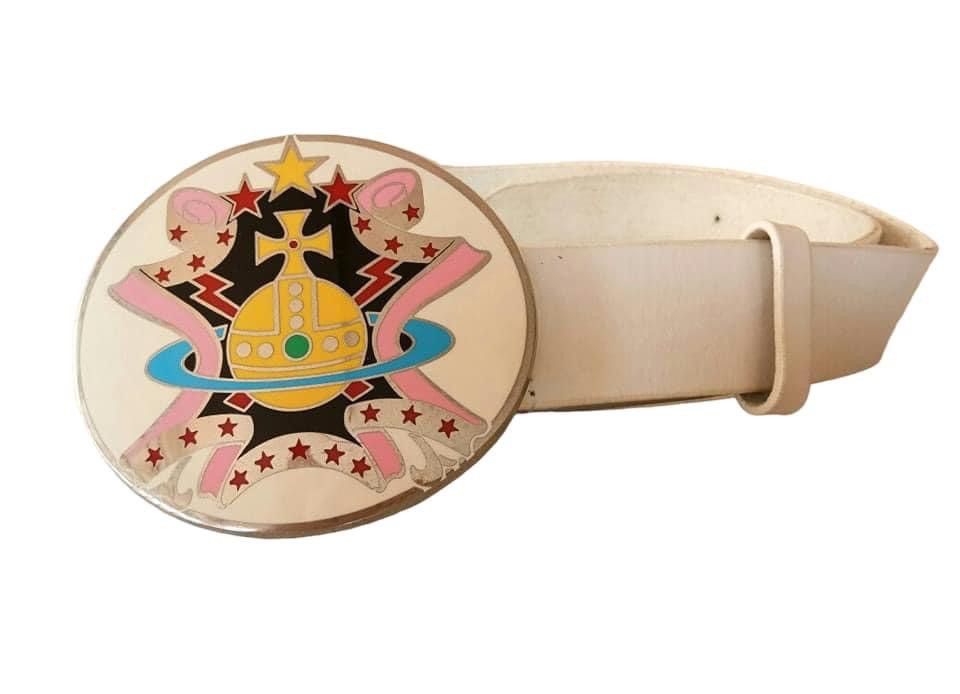 Vintage RARE Orb crest bucket leather belt | Grailed