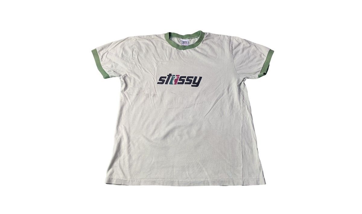 Streetwear × Stussy × Vintage Stussy Spell Out Surf Wear Ringer Tee ...