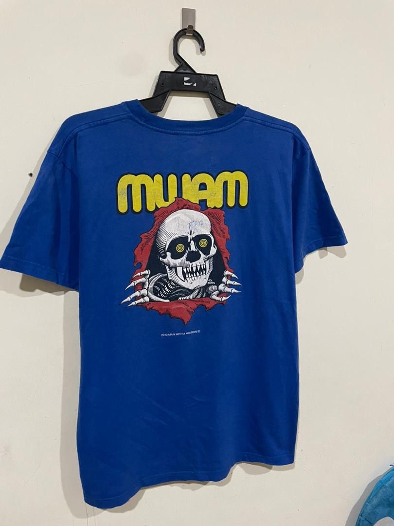 Japanese Brand Rare🔥MWAM Man With A Mission Bones Powell Peralta Logo Tee | Grailed