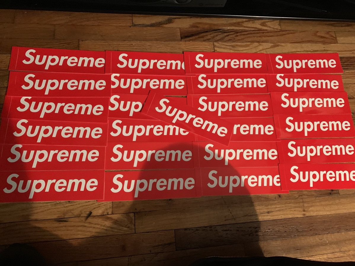 Supreme Supreme Red Box Logo Sticker Bundle ( 25 Stickers ) | Grailed