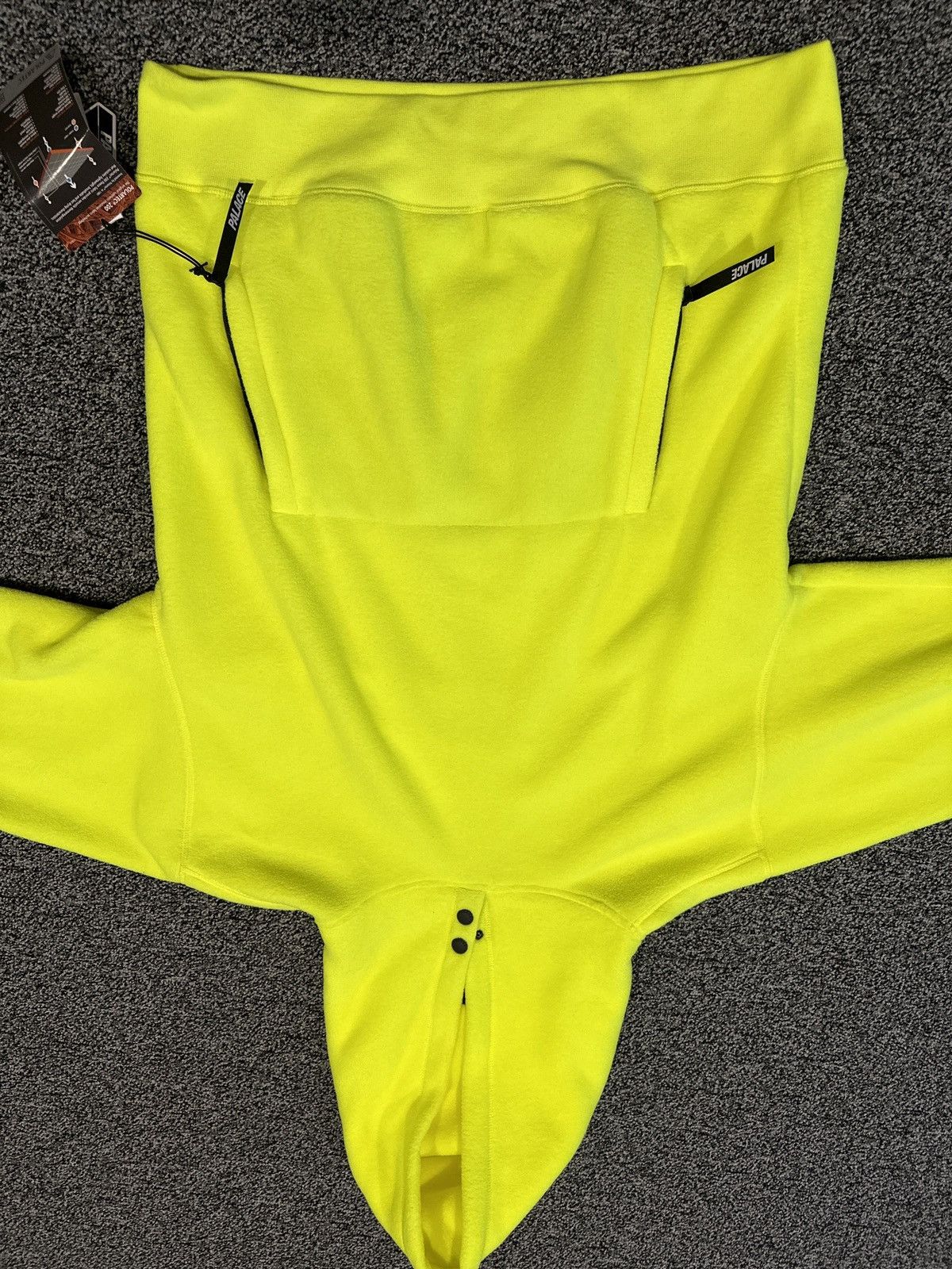 Palace Palace x Polartec laser hood hi vis yellow | Grailed