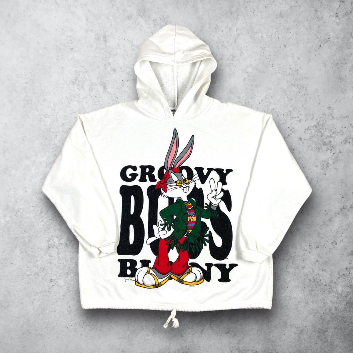 Vintage Vintage 90s Groovy Bugs Bunny Hippie Peace Love Hoodie | Grailed