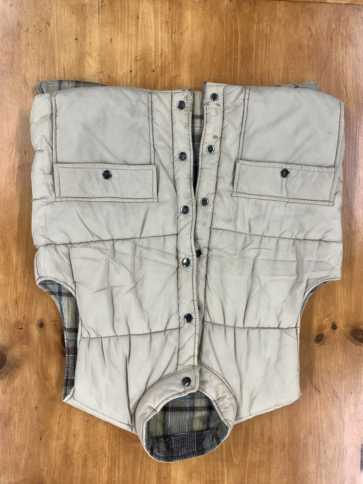 Vintage Vintage 1980s Reversible Snap Puffer Vest | Grailed