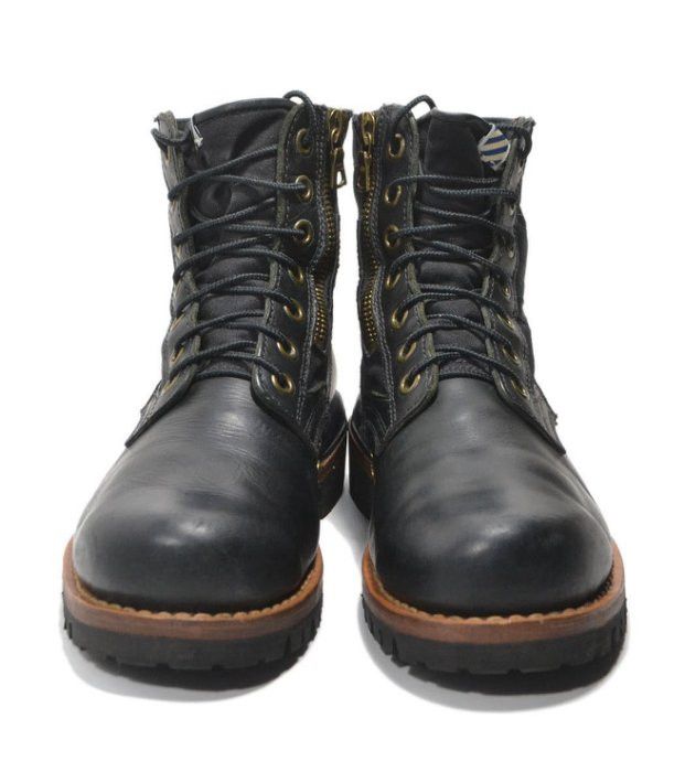 Visvim Visvim Black 15FW 7 Hole Folk Boots | Grailed
