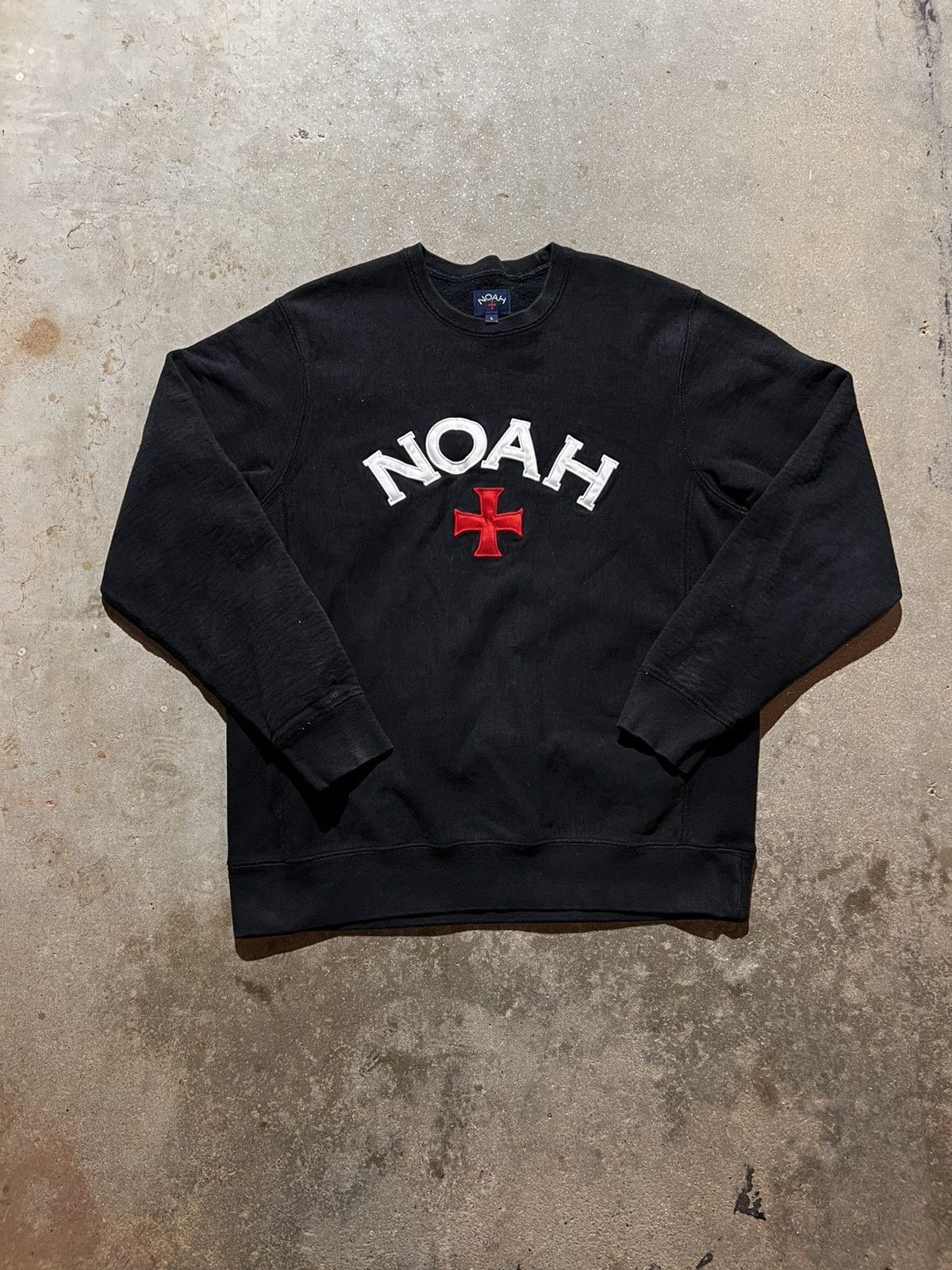 Noah Embroidered Cross Logo Crewneck | Grailed