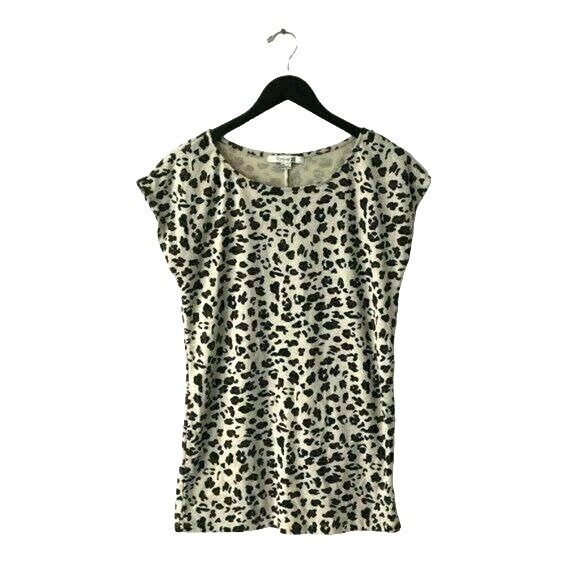 Urban Outfitters Forever 21 Blouse Leopard All Over Print Top Cap ...