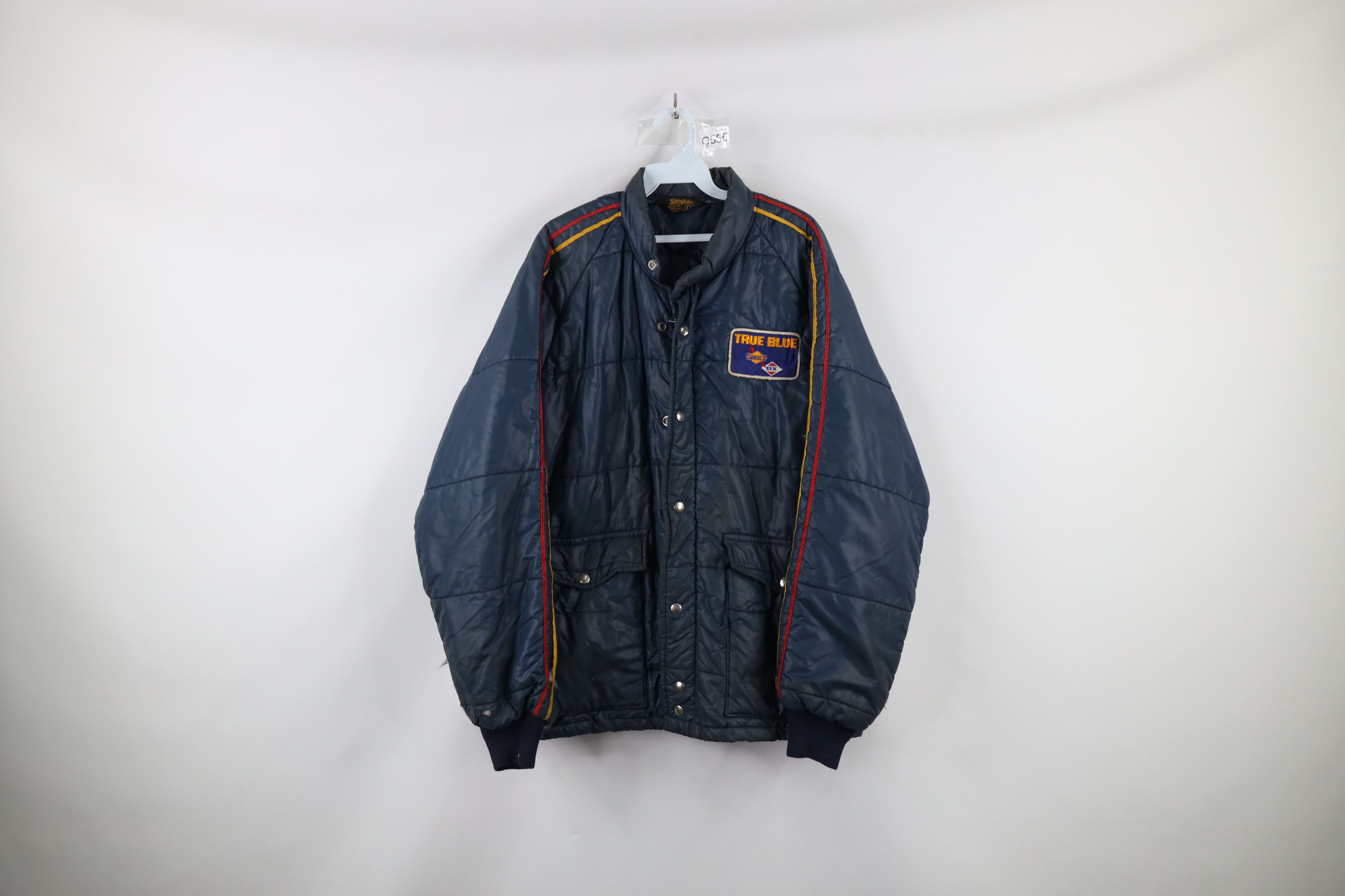 Vintage Vintage 70s Swingster Sunoco Blue Gas Oil Puffer Jacket USA ...