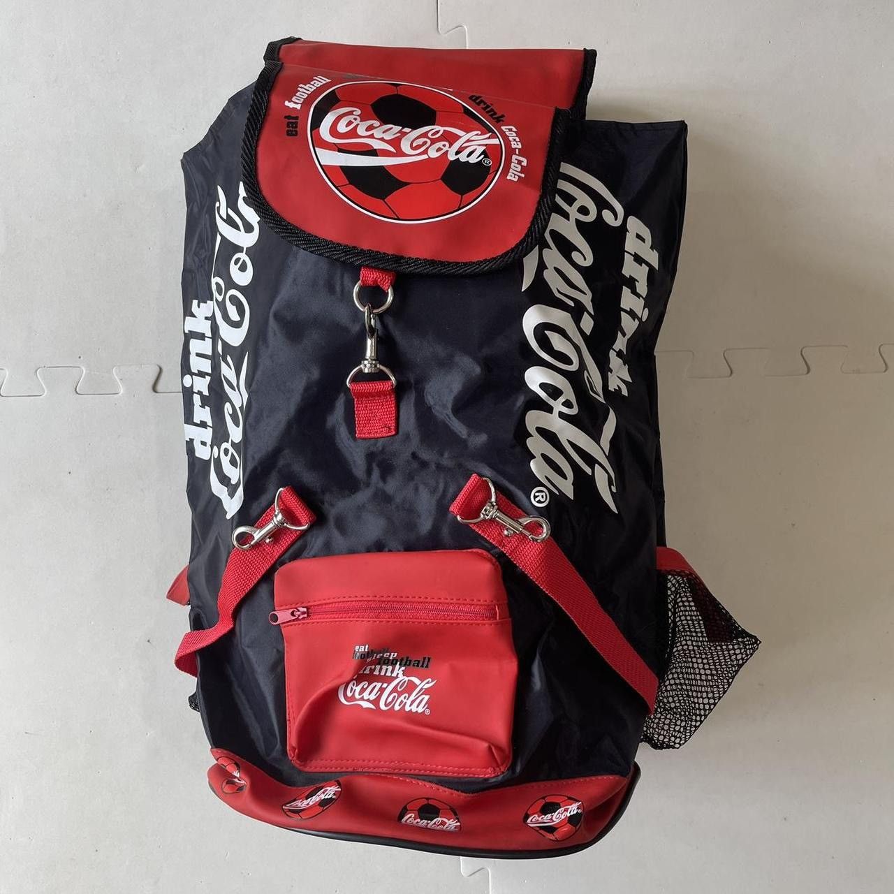 Coca Cola × Vintage Vintage Coca Cola Back Pack Black Red Euro 1996 ...