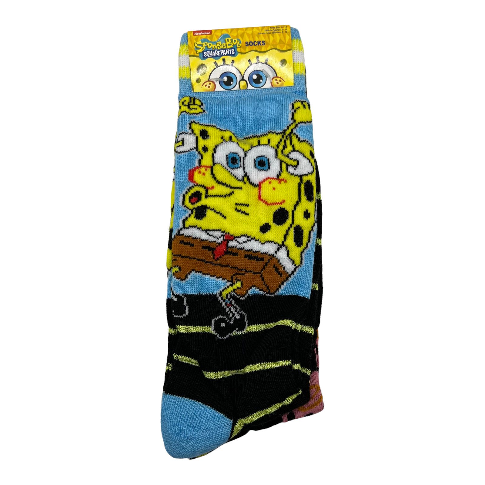 Nickelodeon SpongeBob SquarePants Socks 2 Pairs Shoe SZ 6-12 ...