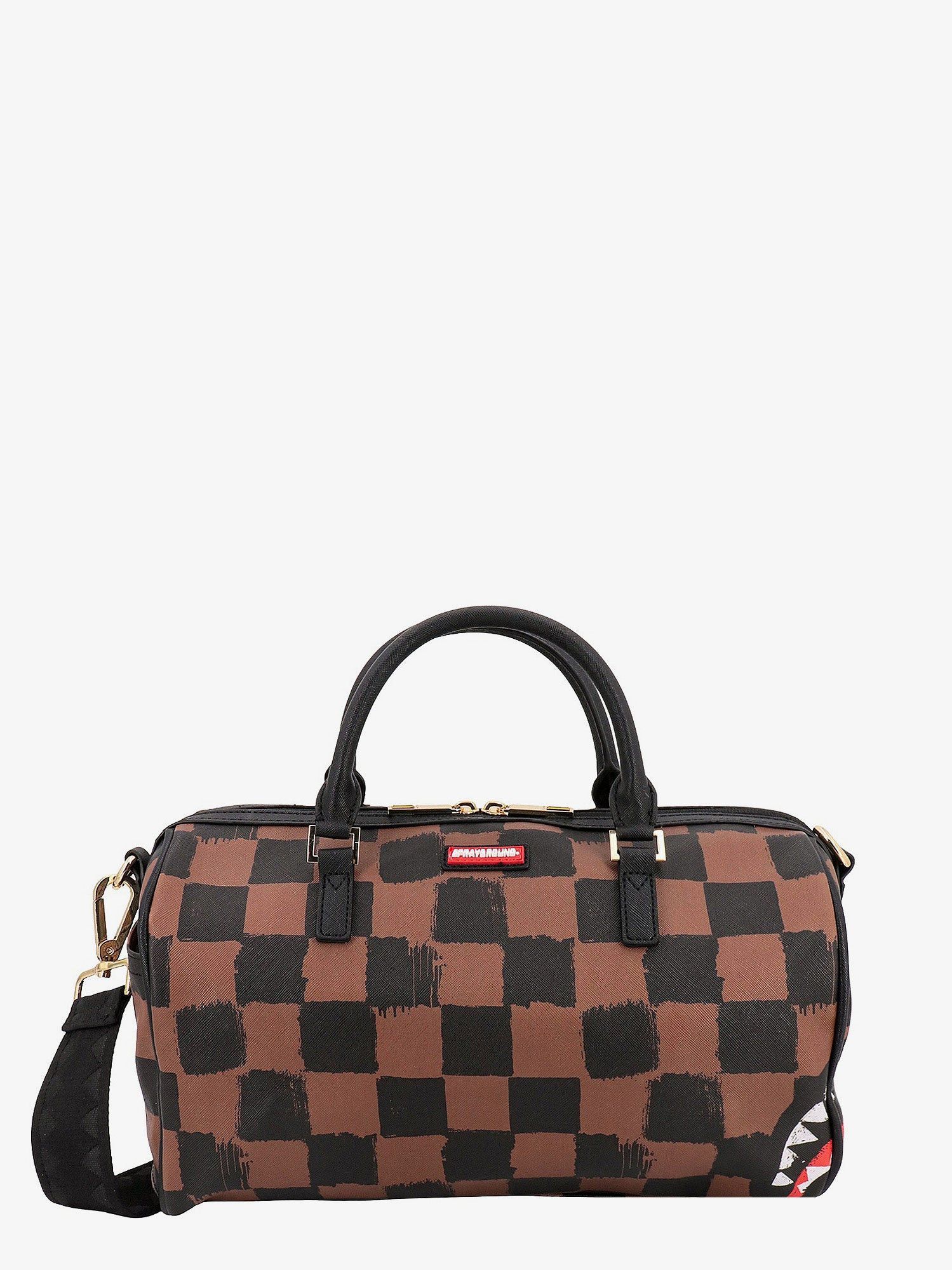 Sprayground MAN Coated canvas duffle bag with check motif | Grailed