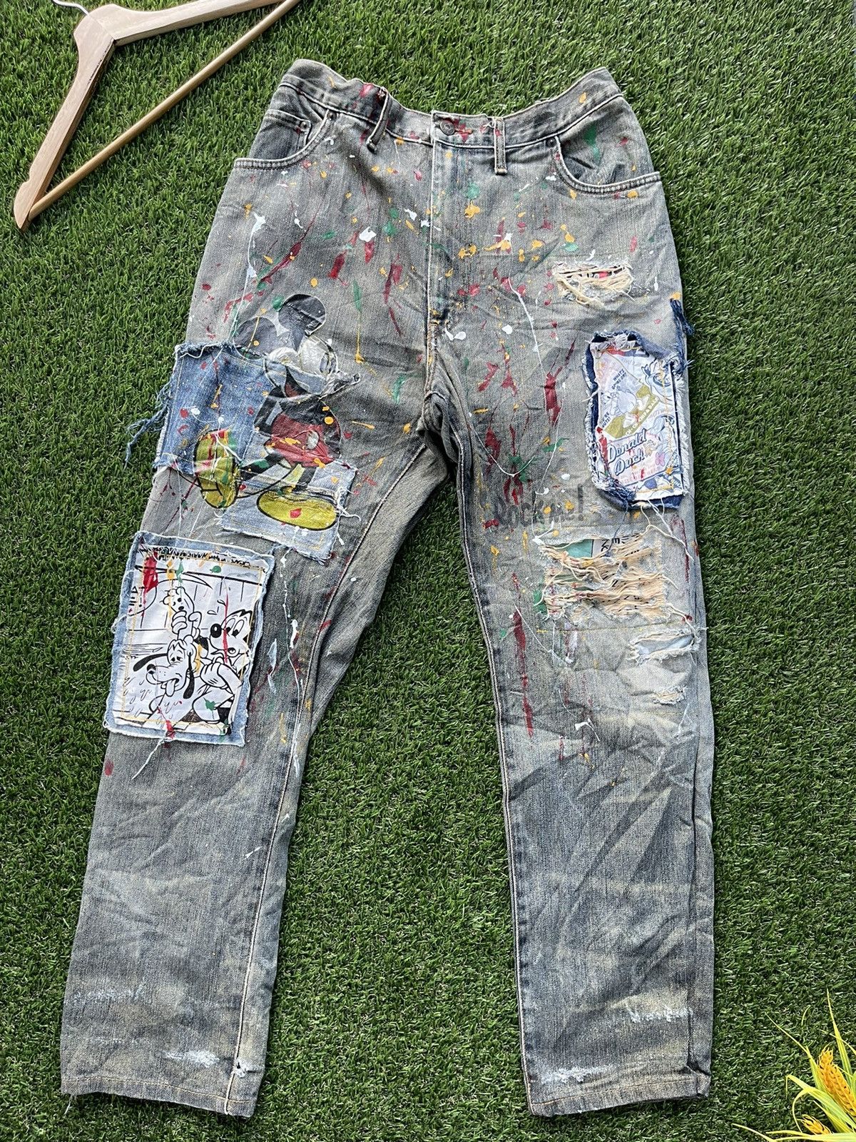 Handmade 💥Customade Edwin Denim Paint Splash & sticker | Grailed