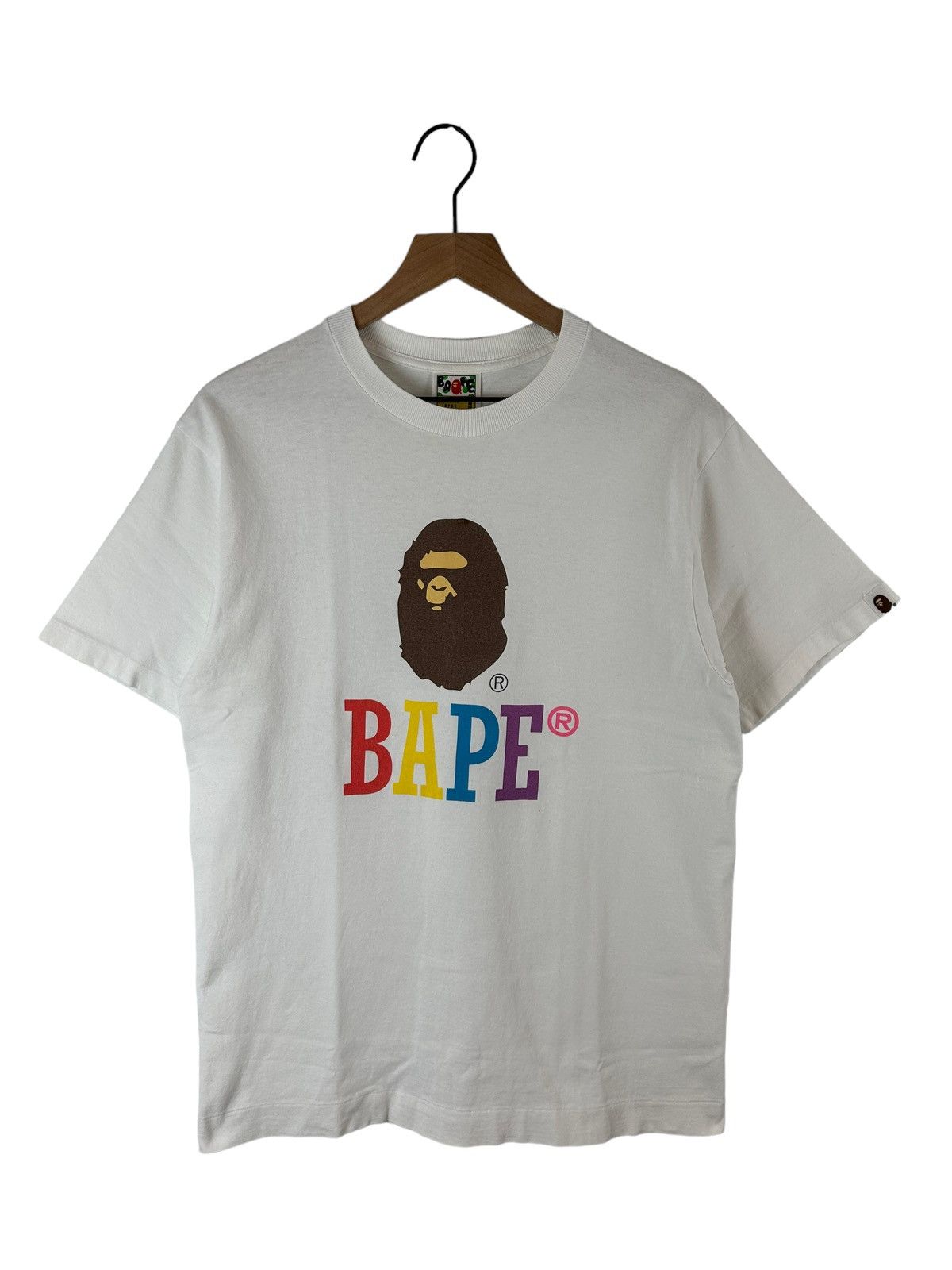 Bape Bape Head Logo Print Tee | Grailed