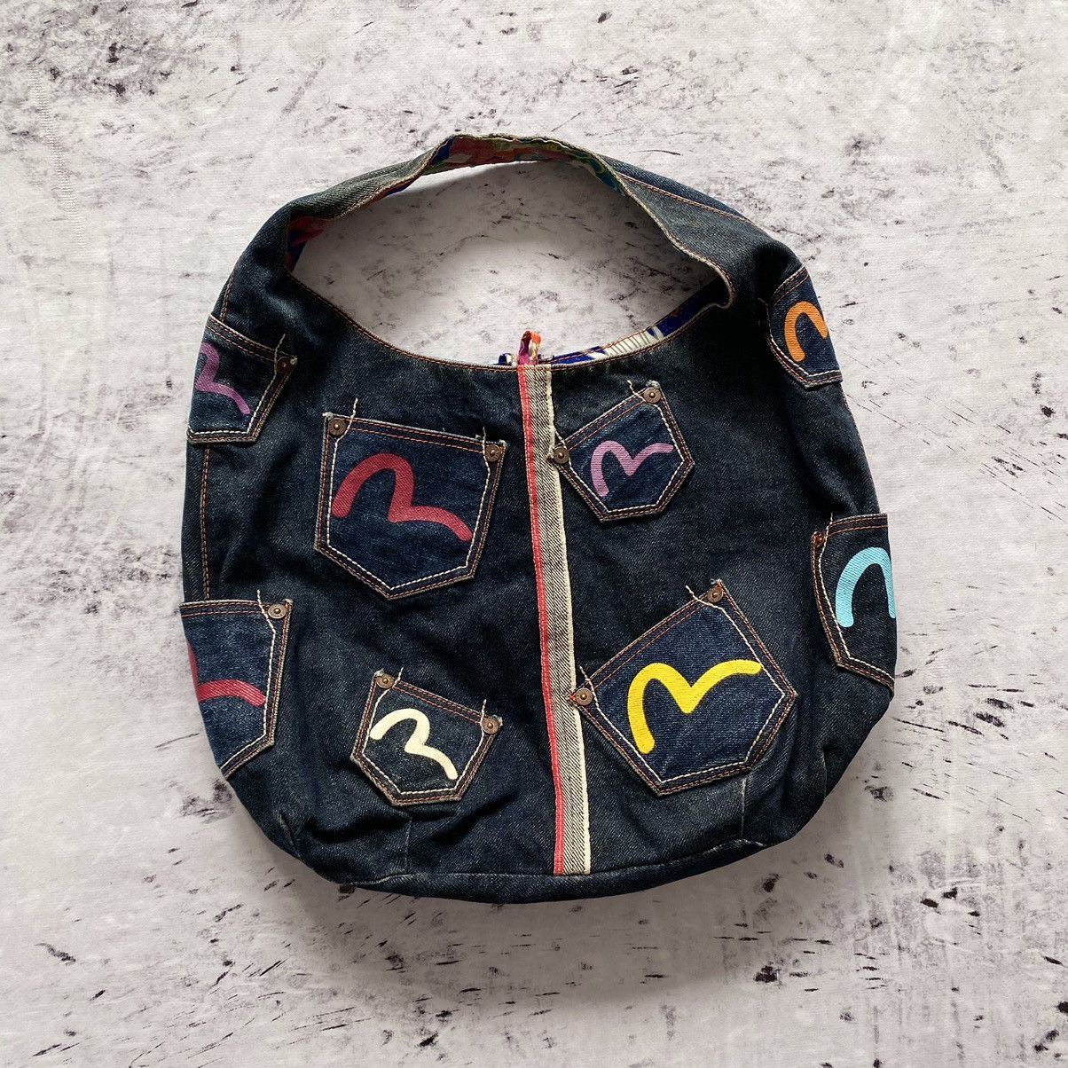 Evisu × Streetwear × Vintage Evisu Pocket Reversible Bag | Grailed