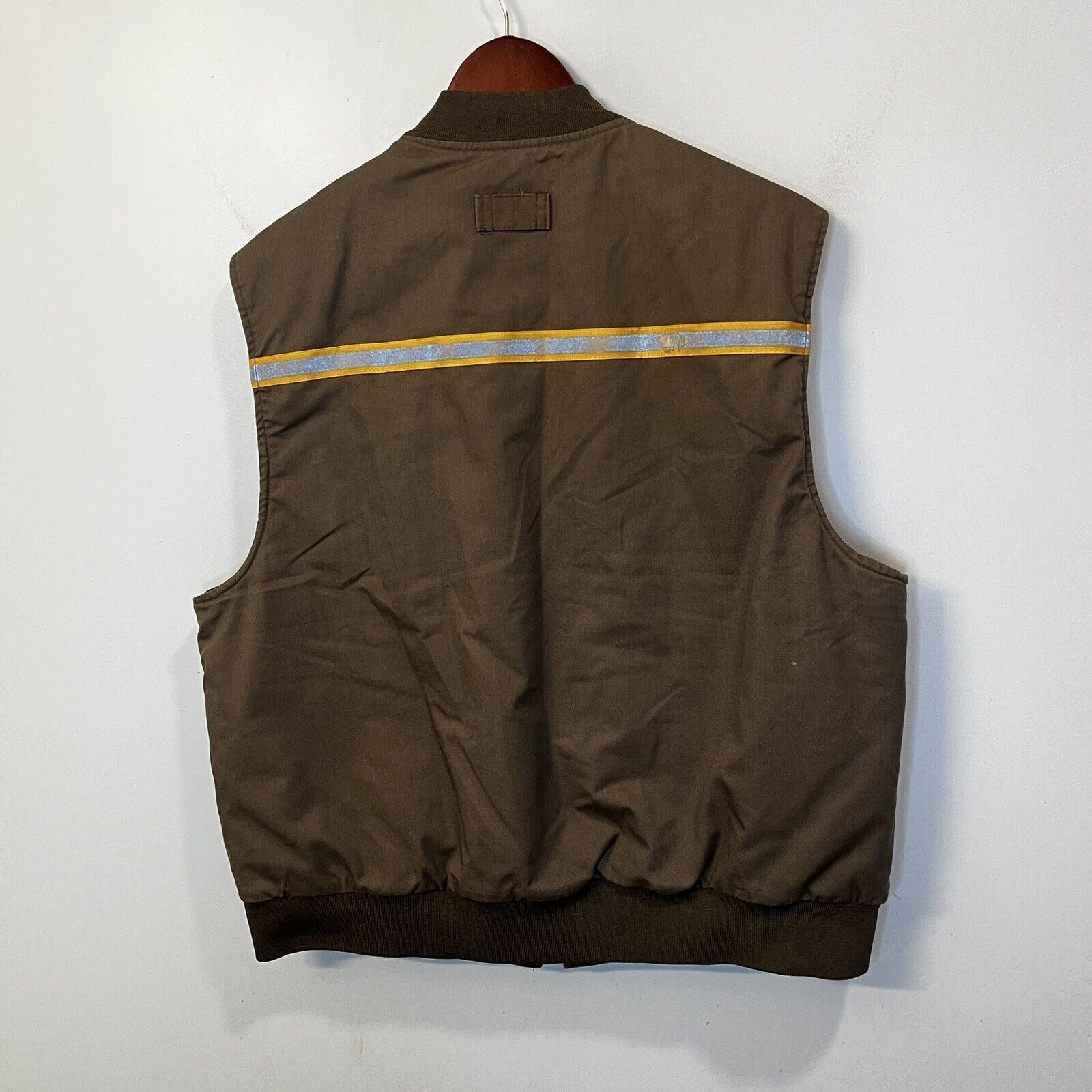 Vintage UPS Employee Uniform Bomber Full Zip Up VEST Brown L | Grailed