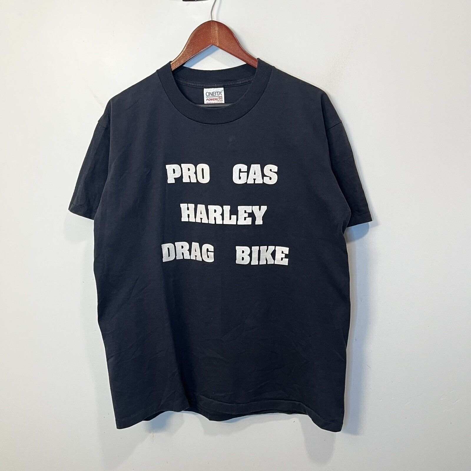 Vintage Vintage 90s Pro Gas Harley Davidson Drag Bike Tee T Shirt | Grailed
