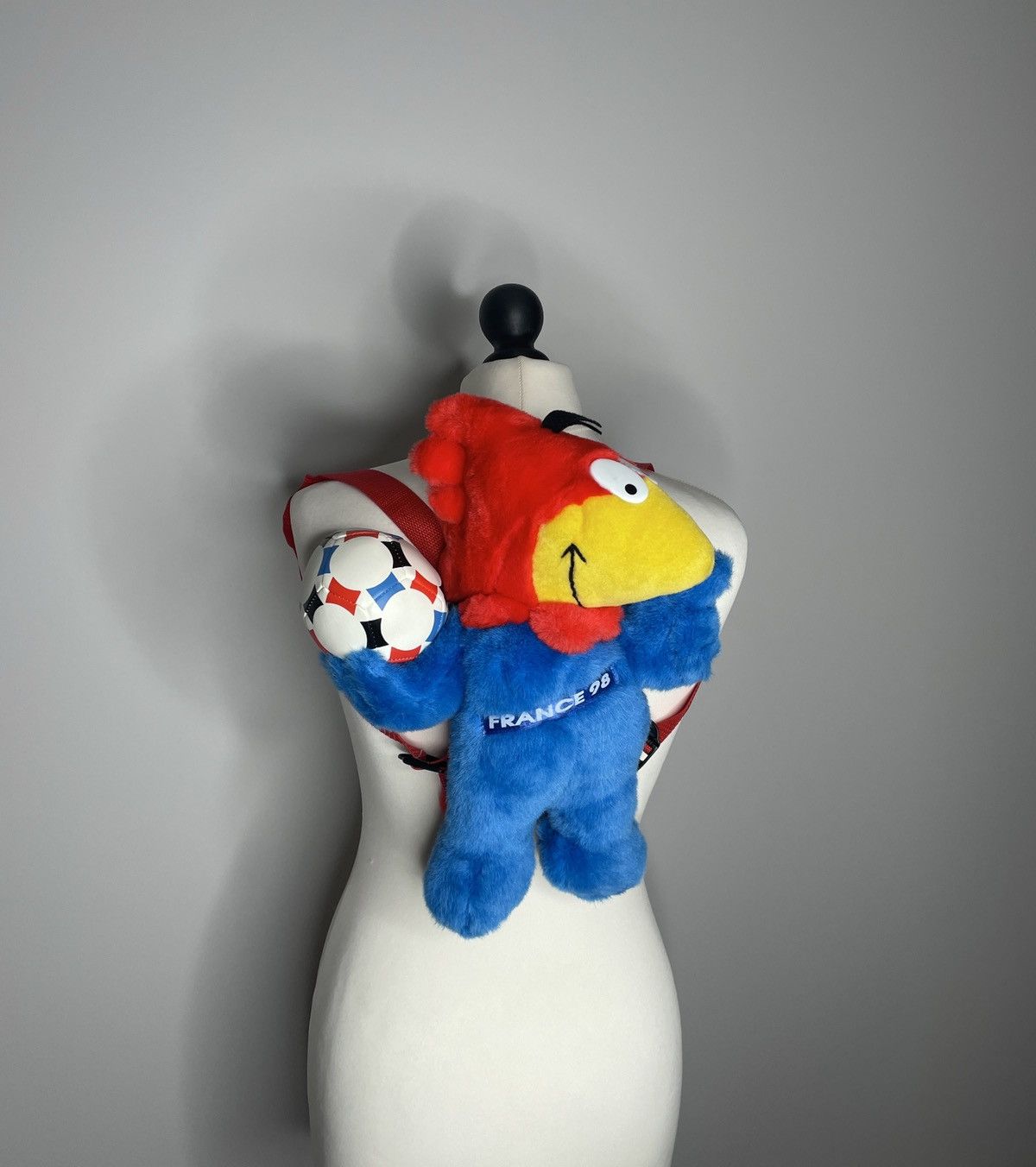 Vintage Vintage Blue Plush Bird Fifa World Cup 1998 France Backpack ...