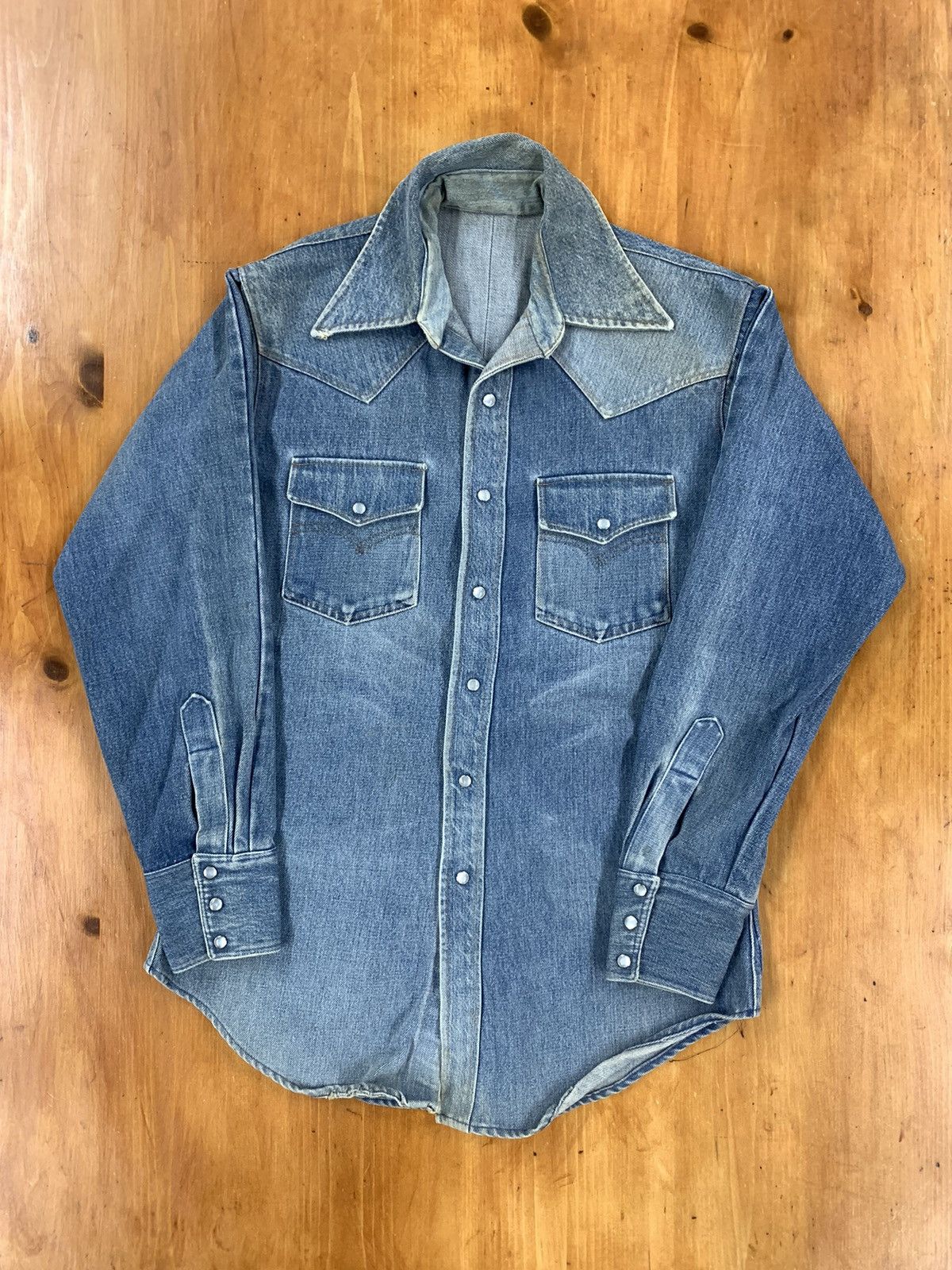 Denim Jacket × Levi's × Vintage Vintage Western Denim Snap Jacket | Grailed