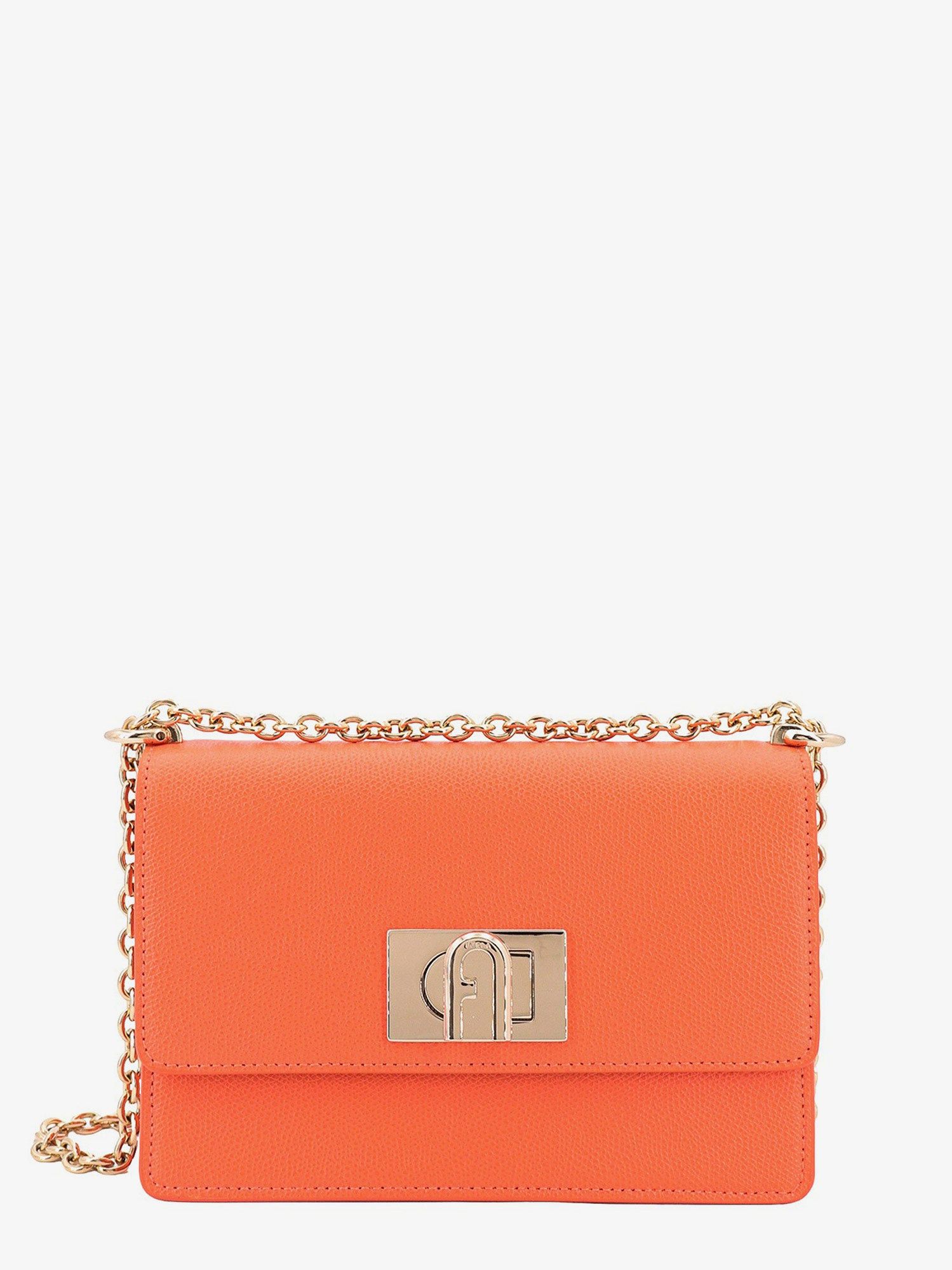 Furla WOMAN Leather shoulder bag with frontal logo | Grailed