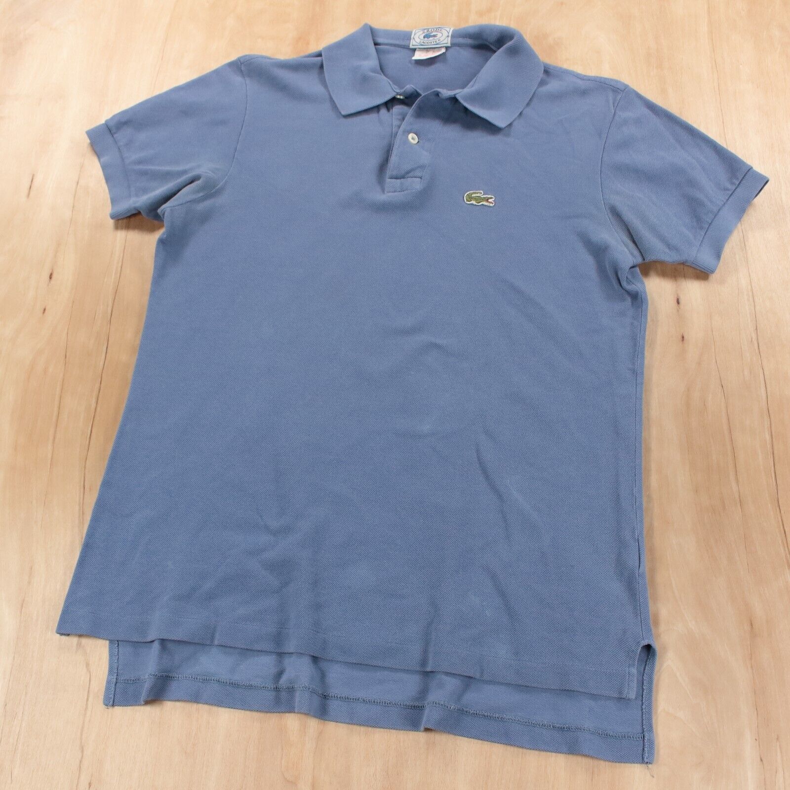 Lacoste vtg IZOD LACOSTE 1/2 patron short sleeve polo shirt SMALL faded ...