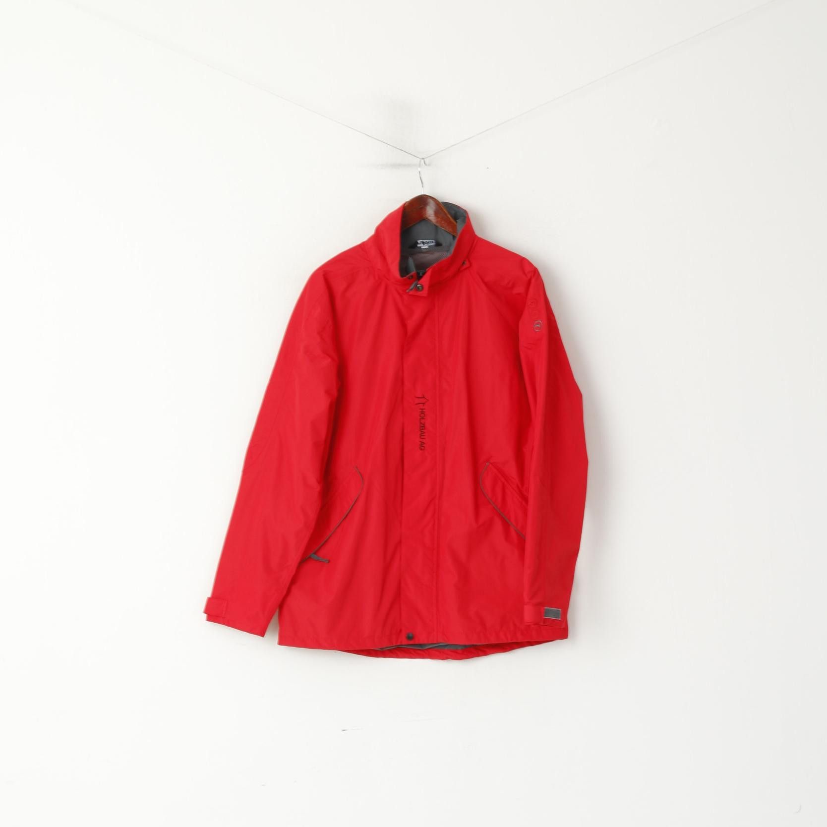 Vintage Rukka Men M Jacket Red Lightweight Full Zipper Holzbau 4663 ...