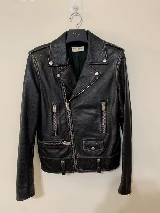 Saint Laurent Paris Saint Laurent Distressed L01 leather jacket | Grailed