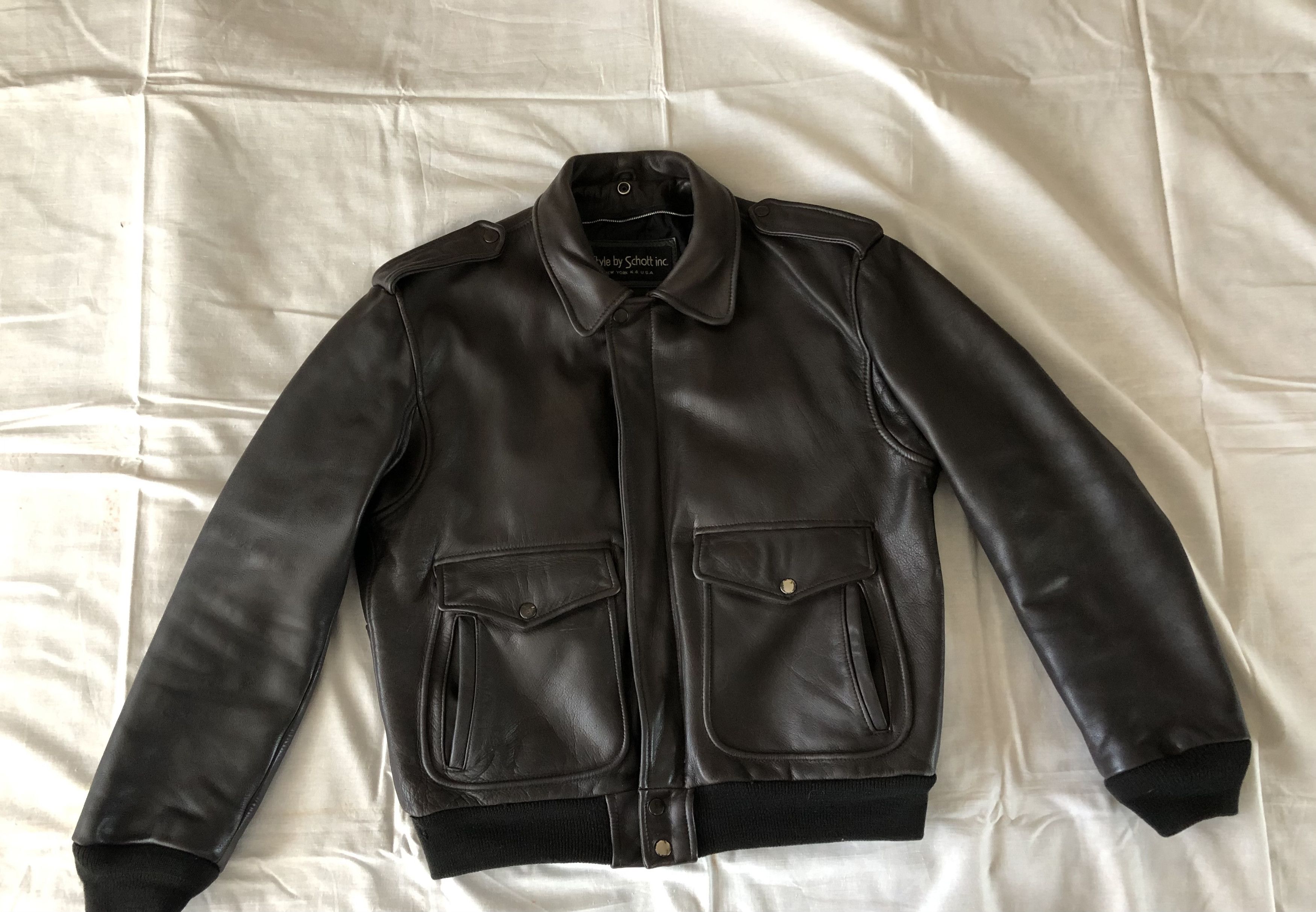 Schott Vintage Schott Flight Leather Jacket | Grailed