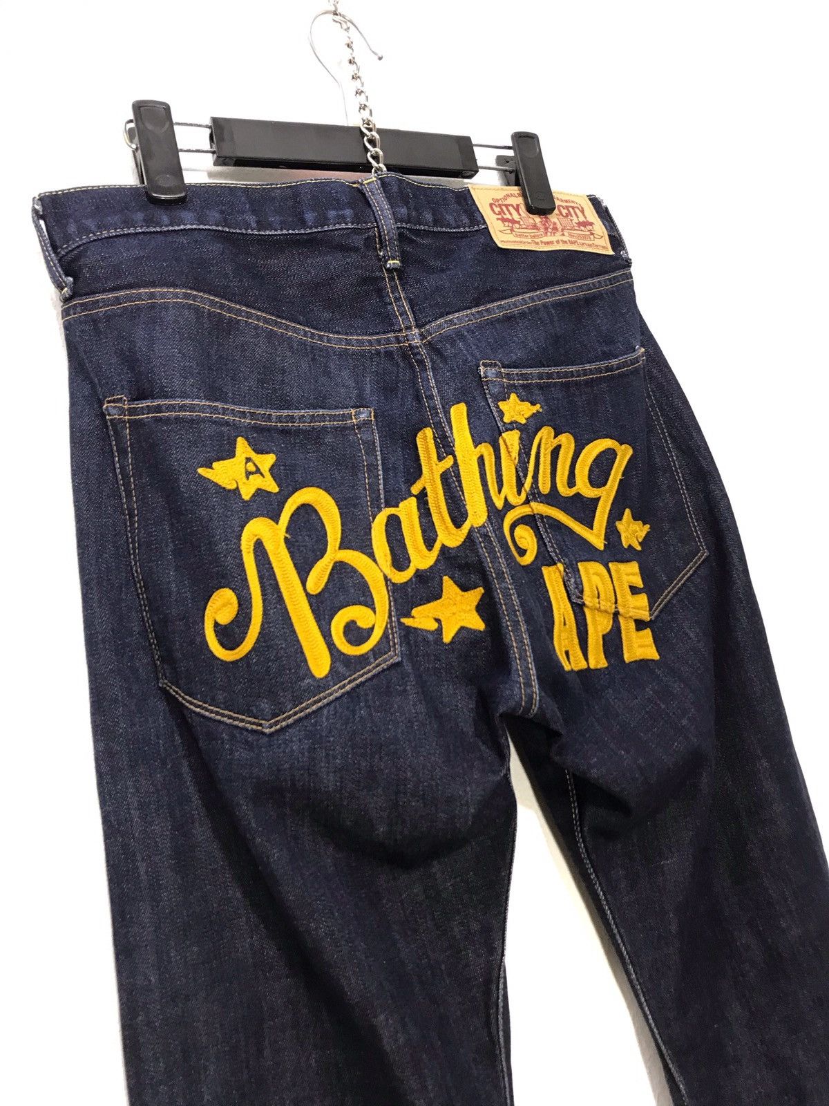 Bape Bapesta Nigo Chain Embroidery Denim Regular 4 | Grailed