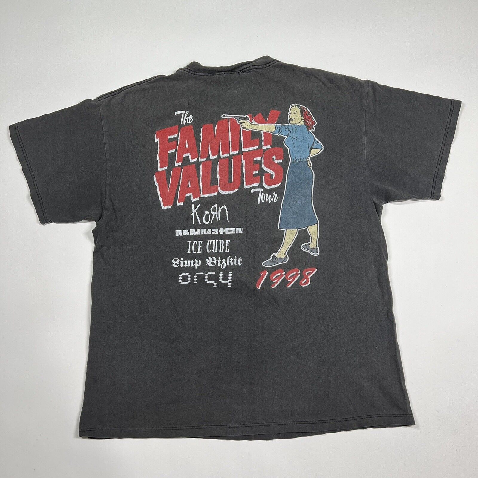 Vintage The Family Values 1998 Tour T Shirt Korn, Limp Bizgit T Shirt ...