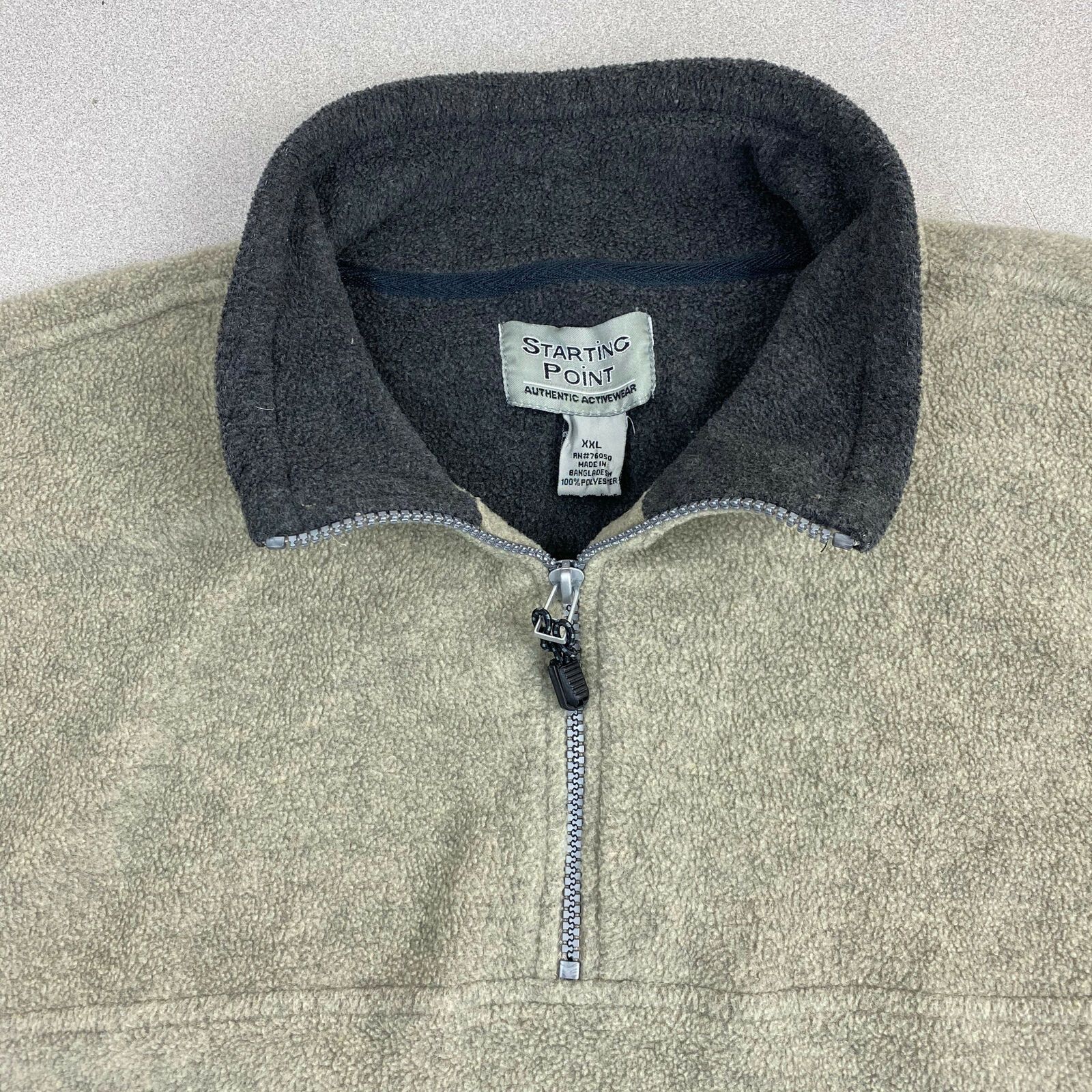 Vintage Starting Point Authentic Activewear Fleece Jacket Mens 2XL Tan ...
