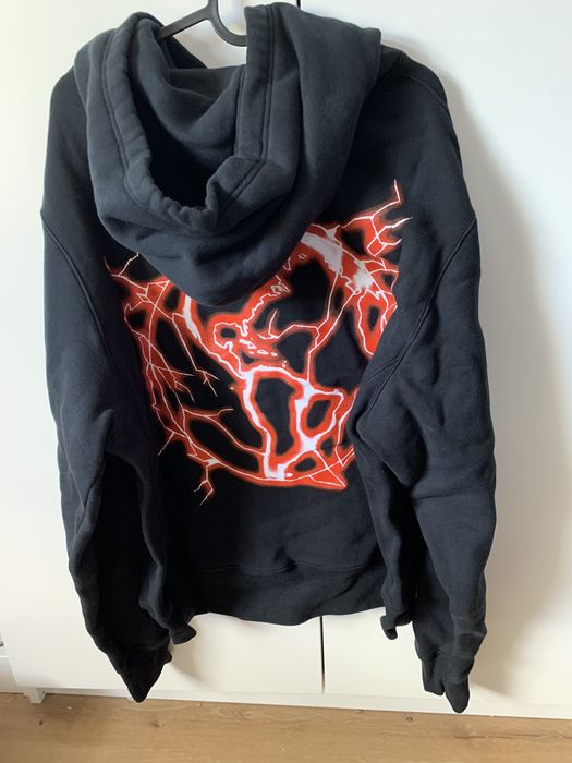 Revenge Revenge Red Lightning hoodie members only | Grailed