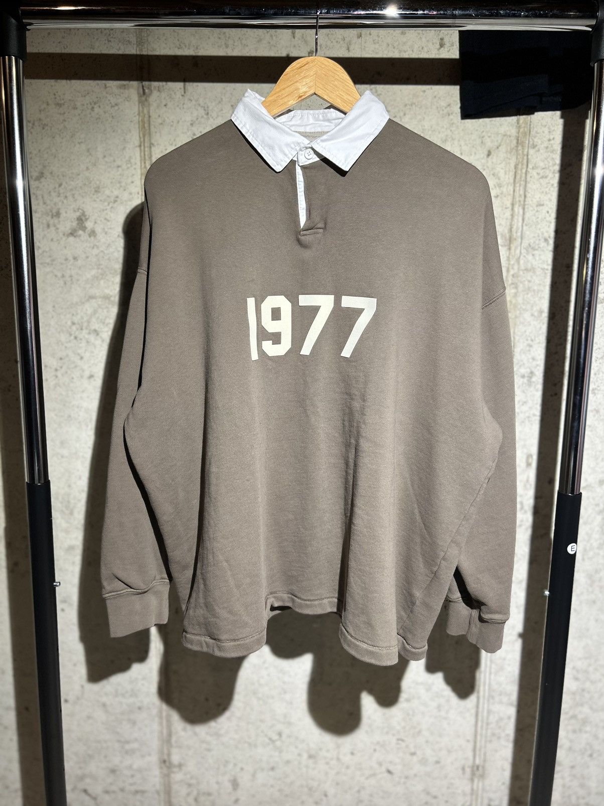 Fear of God FOG Essentials 1977 Waffle Henley Rugby | Grailed
