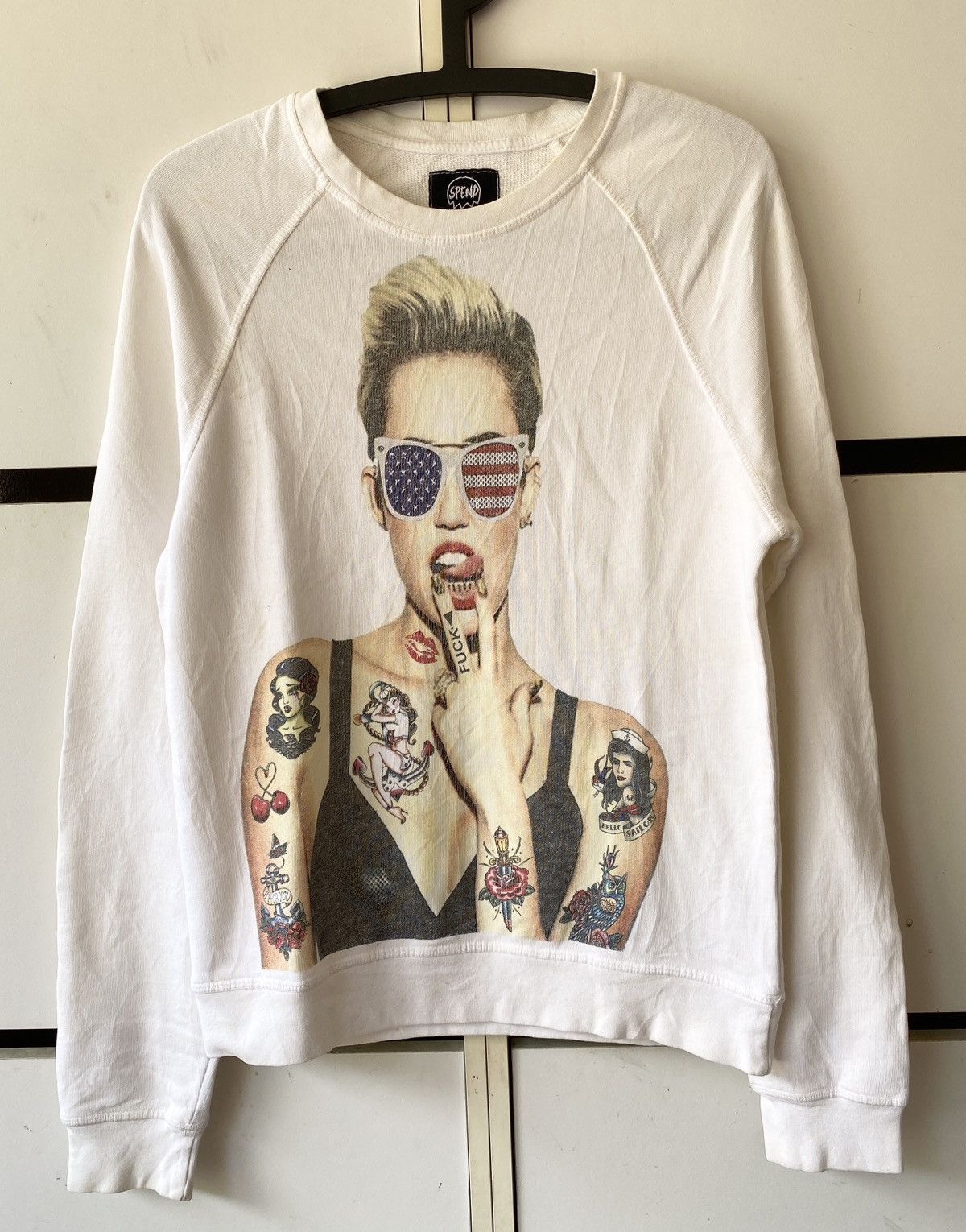 Streetwear MILEY CYRUS FRONT PRINT SWEATSHIRT MADE IN ITALY | Grailed