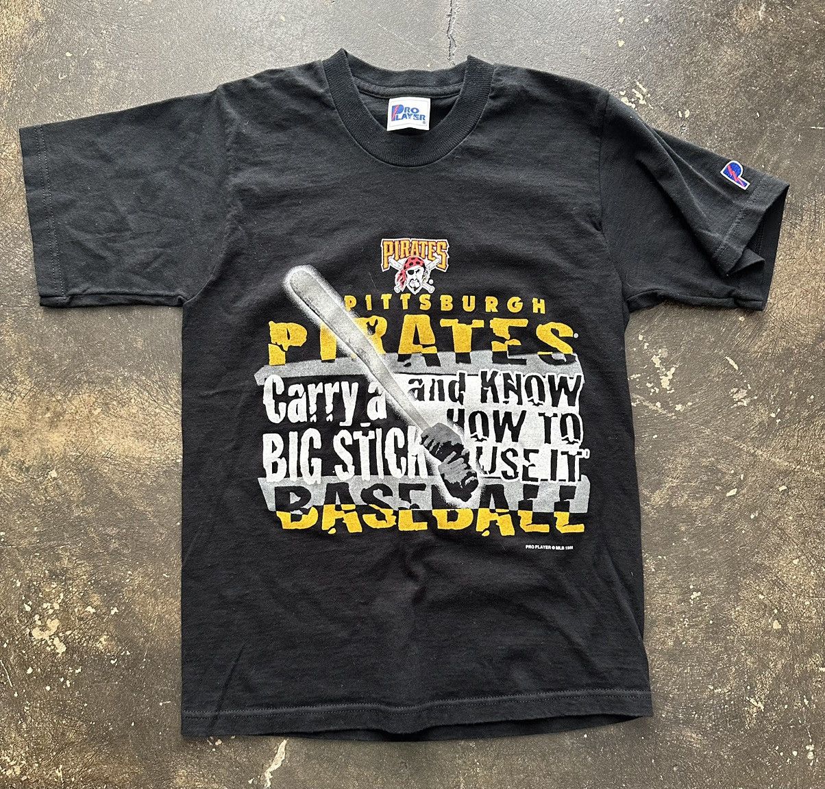 Vintage 1996 Pro Player Pittsburgh Pirates Black Baseball Tee | Grailed