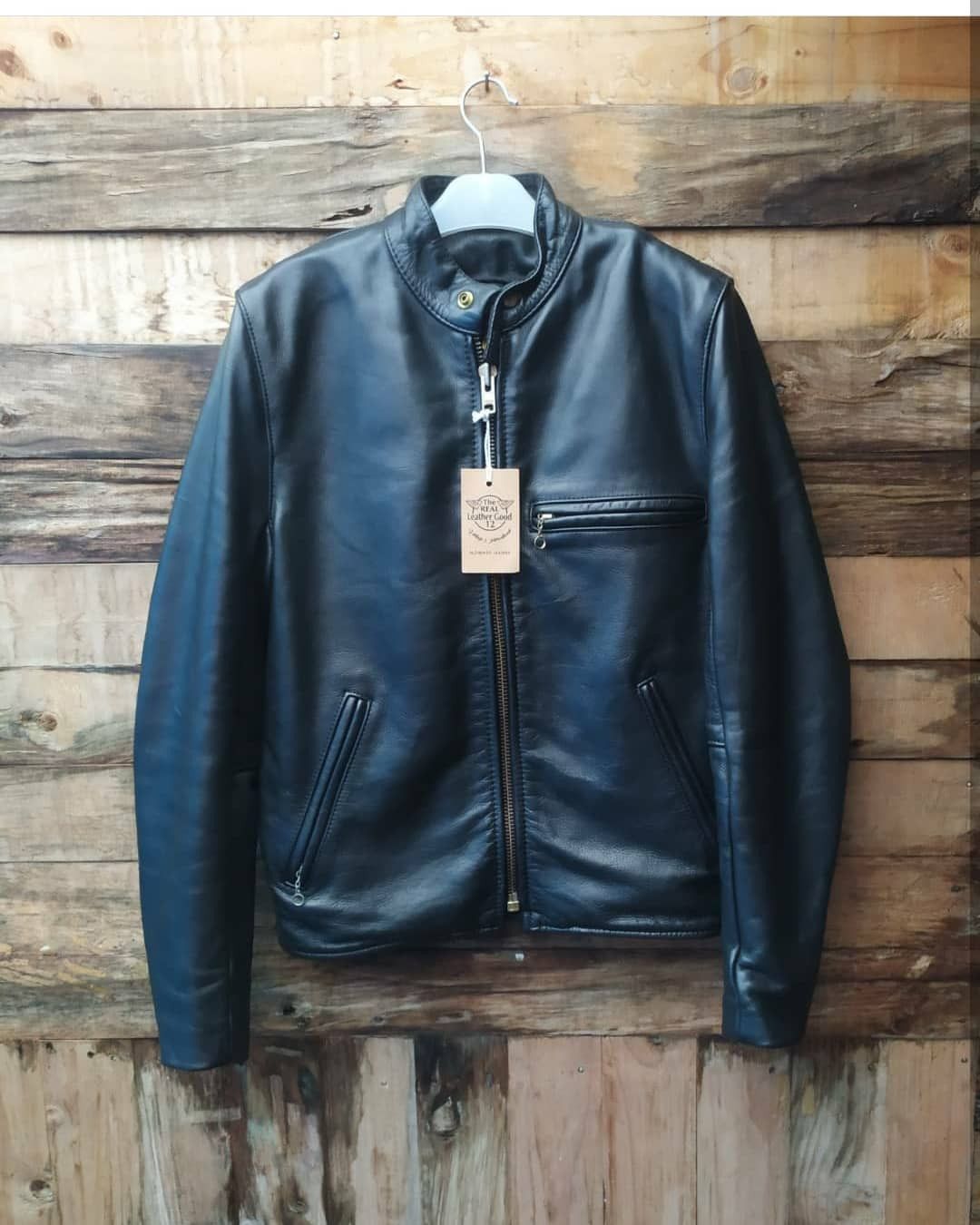 Leather Jacket × Made In Usa × Vanson Leathers VANSON LEATHERS BOSTON MASS CAFE RACER JACKET ...