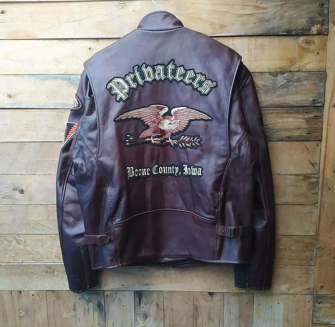 Avirex × Vintage AVIREX HOWLING WOLF LEATHER CAFE RACER MOTORCYCLE ...