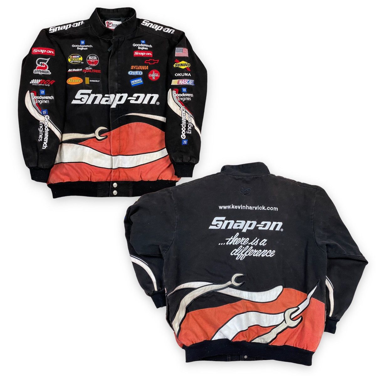 Vintage Kevin Harvick Snap On Tools Chase Authentics Jacket Patches ...