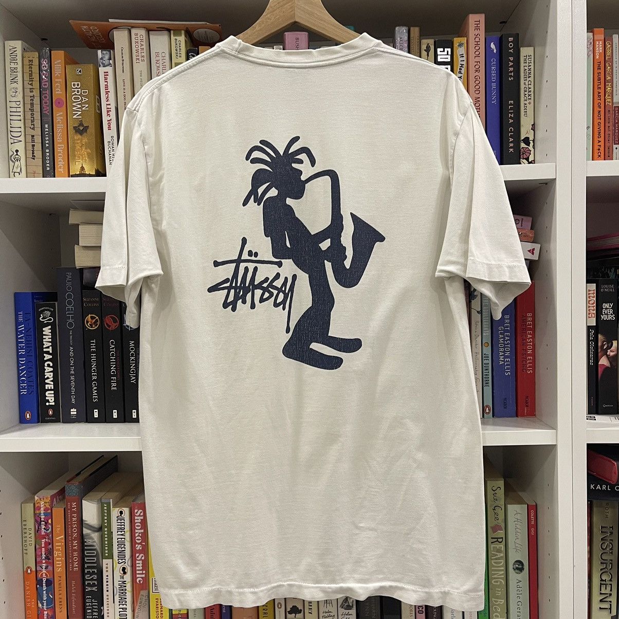 Stussy × Vintage Vintage 90s Stussy Saxophone Jazz Man | Grailed